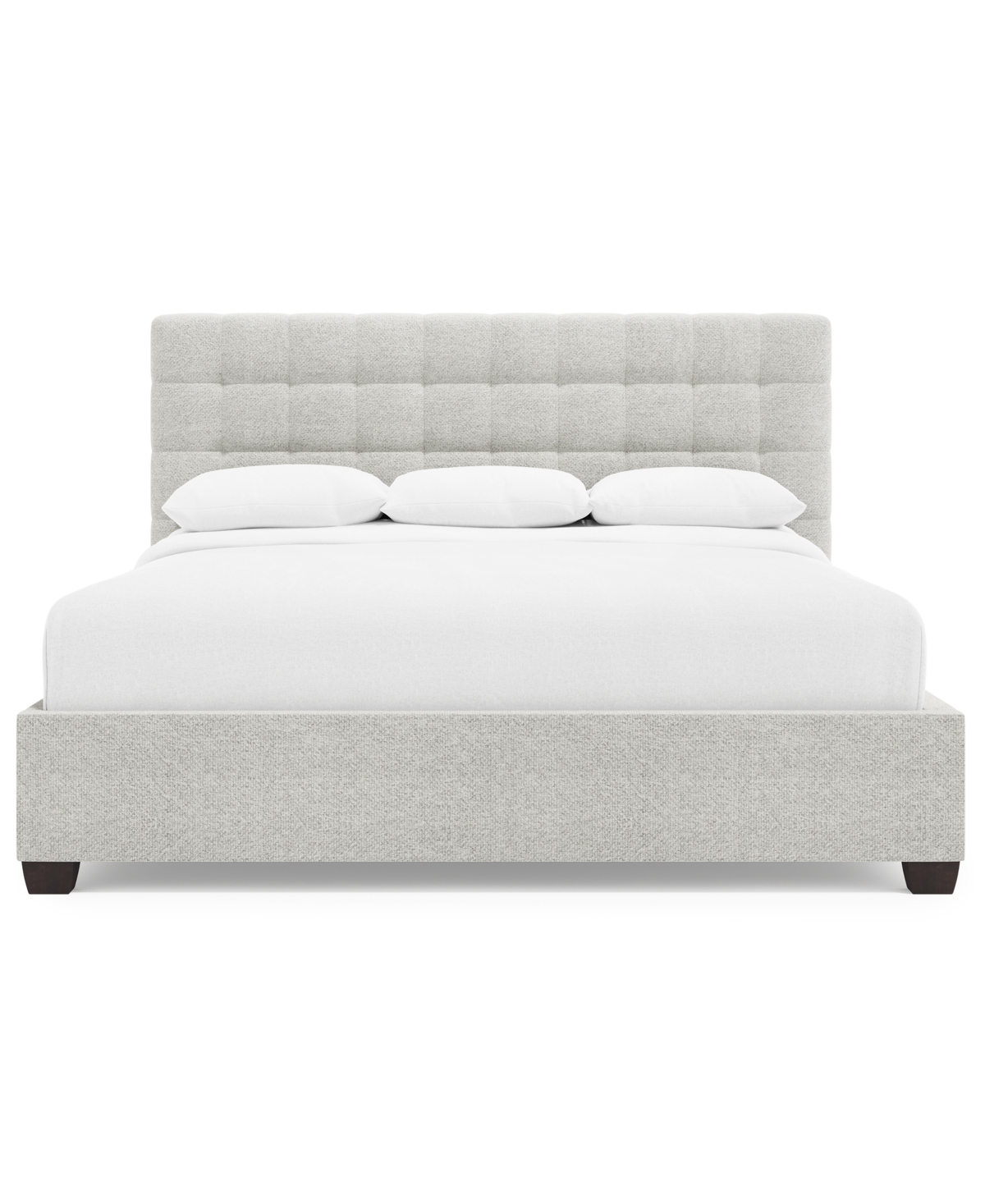 Click here for Avery King Upholstered Bed - Light Gray prices