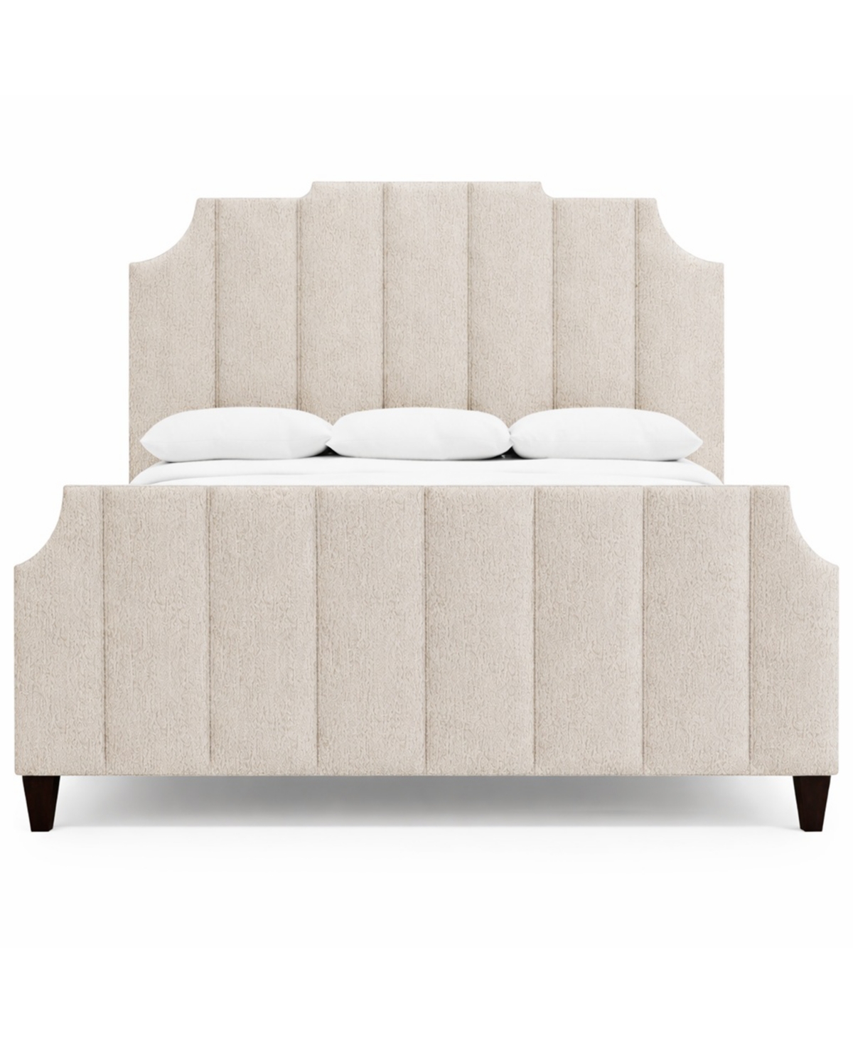 Click here for Bayonne King Upholstered Bed with Accent Footboard... prices
