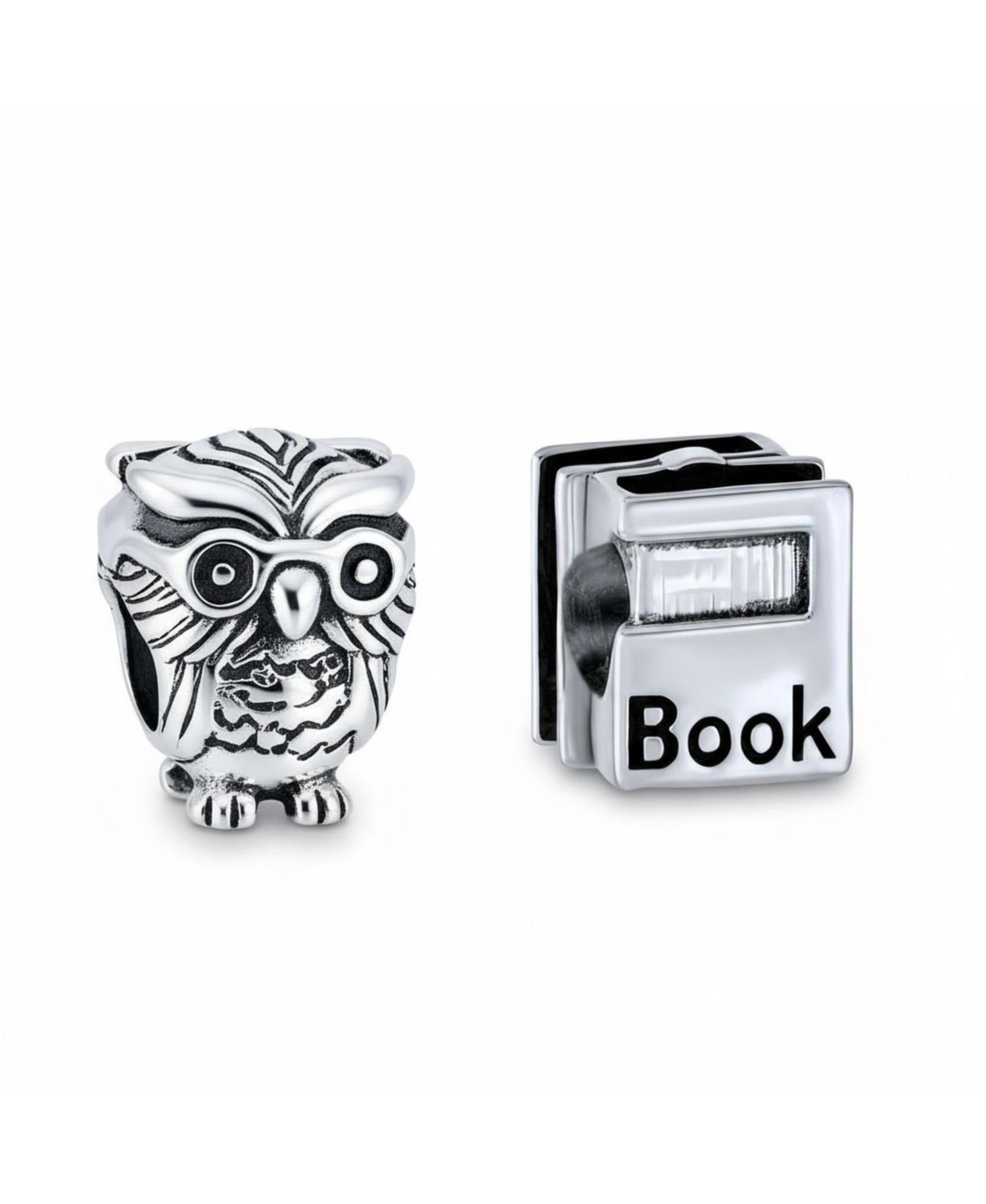 Click here for Bling Jewelry Set of 2 Wise Graduate Owl Bird & Bo... prices