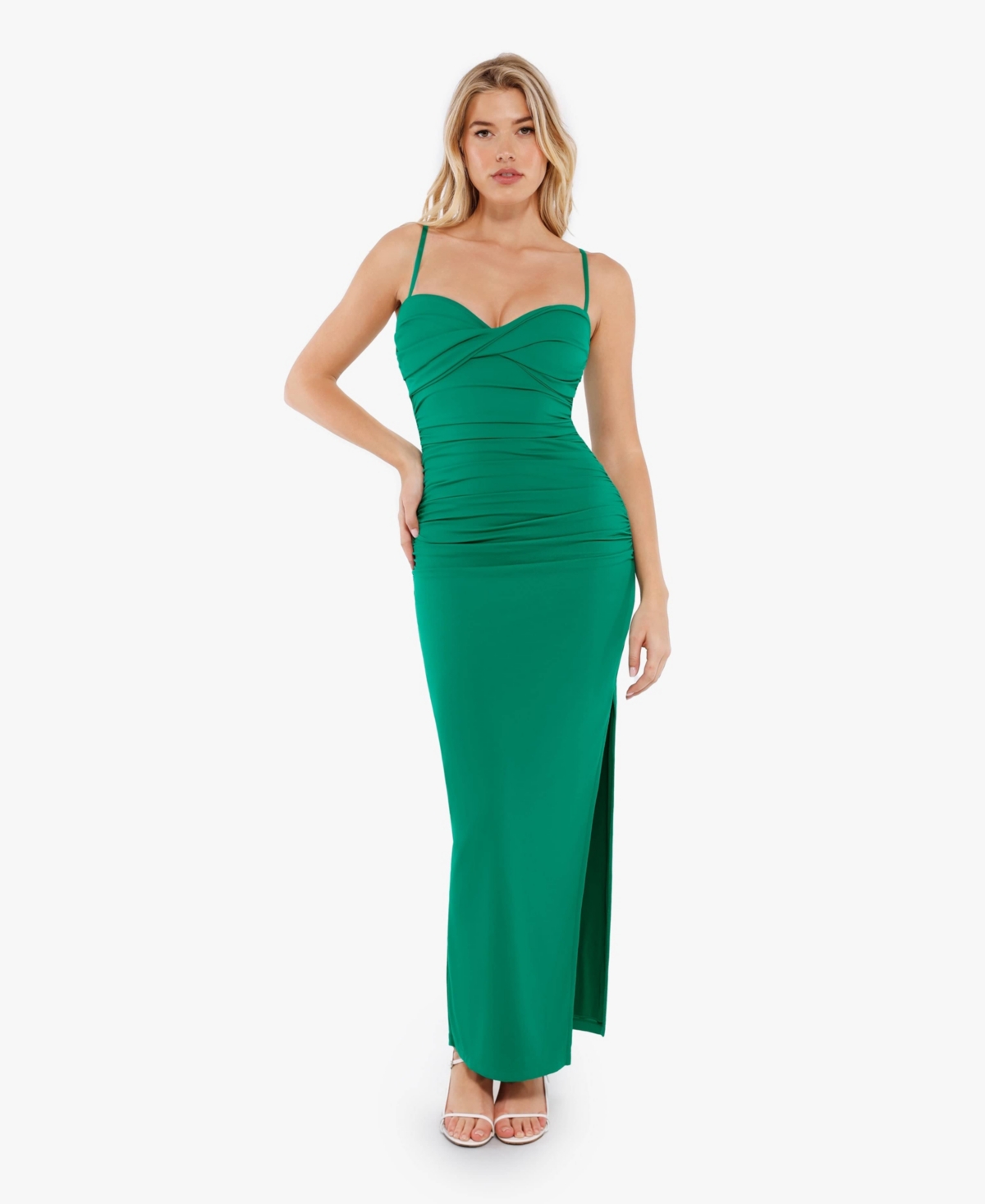 Click here for Popilush Shapewear Boatneck Draped Sculpting Maxi... prices