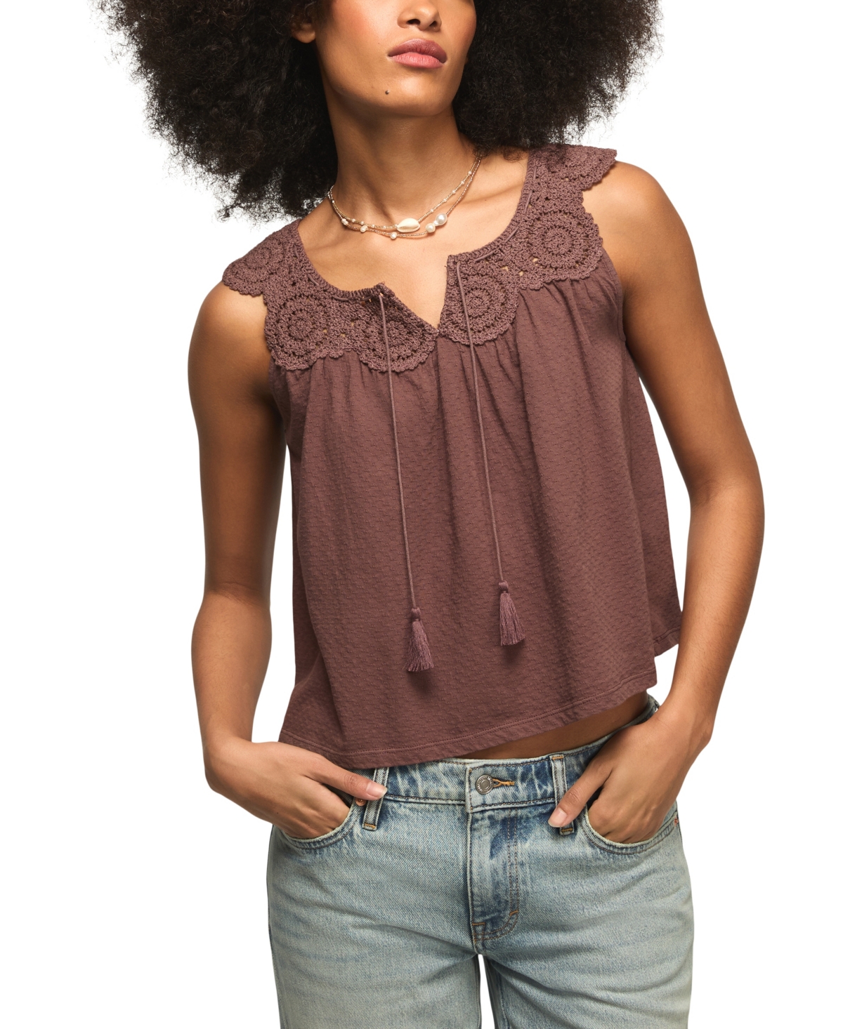 Click here for Lucky Brand Womens Scoop Neck Tank Top - Peppercor... prices