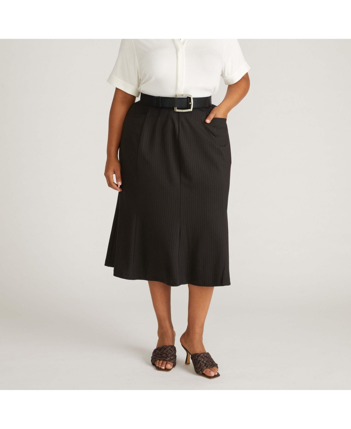 Click here for Universal Standard Womens Carla Ponte Skirt - Slat... prices
