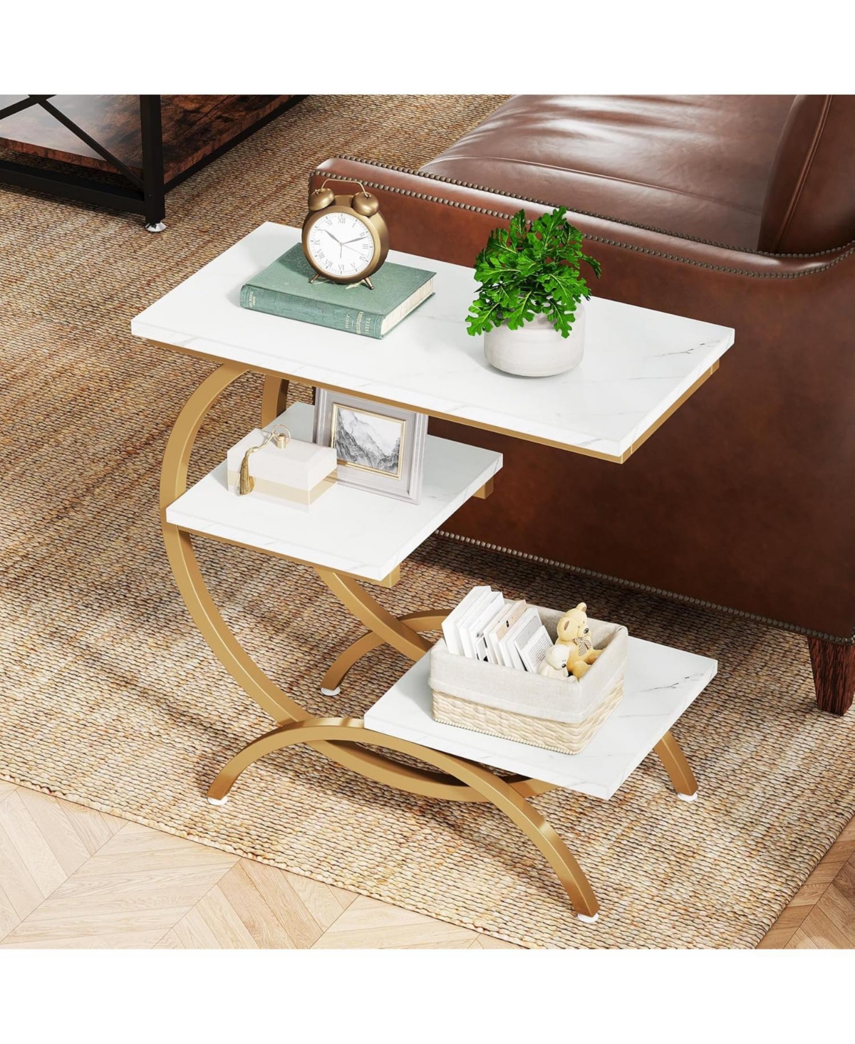 Click here for Tribesigns 3-Tier Small Side Table with Storage Sh... prices