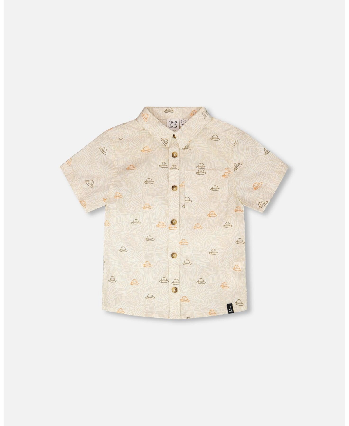 Click here for Deux par Deux Baby Boys Poplin Shirt - Beige safar... prices