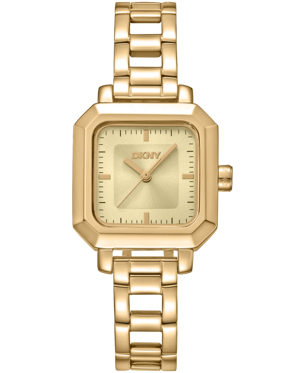 Click here for Dkny Womens Champagne Dial Open Link Gold-Tone Sta... prices