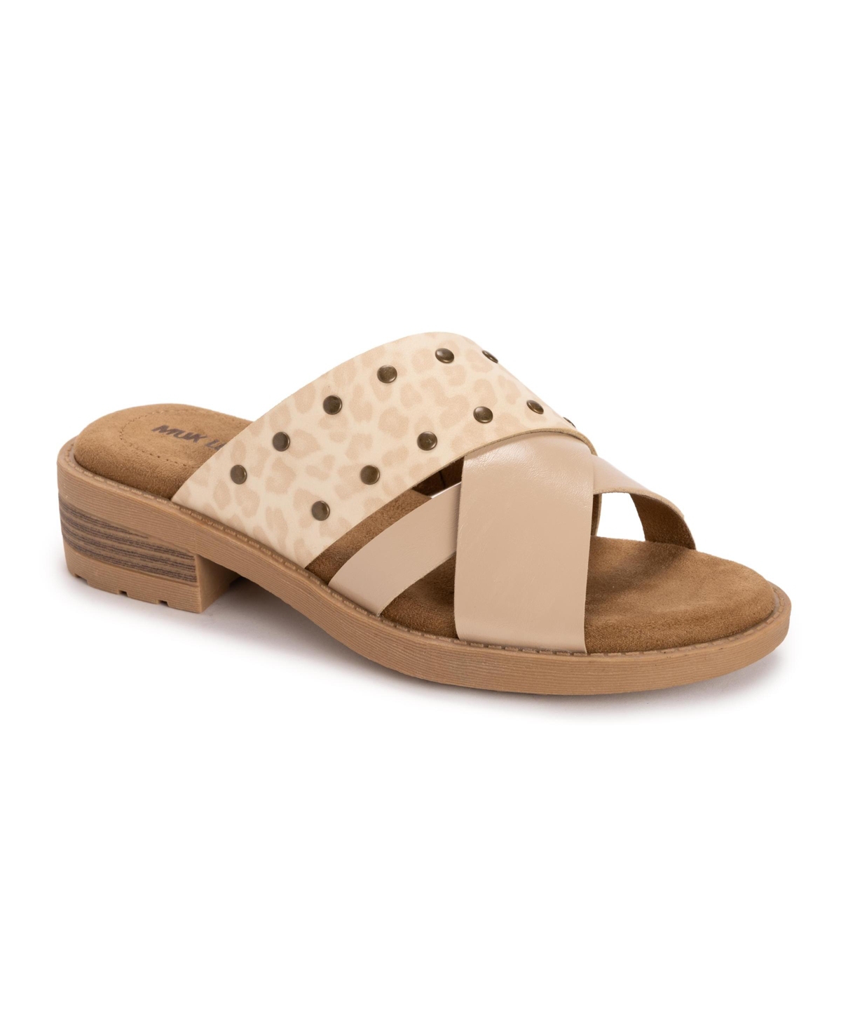 Click here for Muk Luks Womens Vittoria Sandal - Cream prices