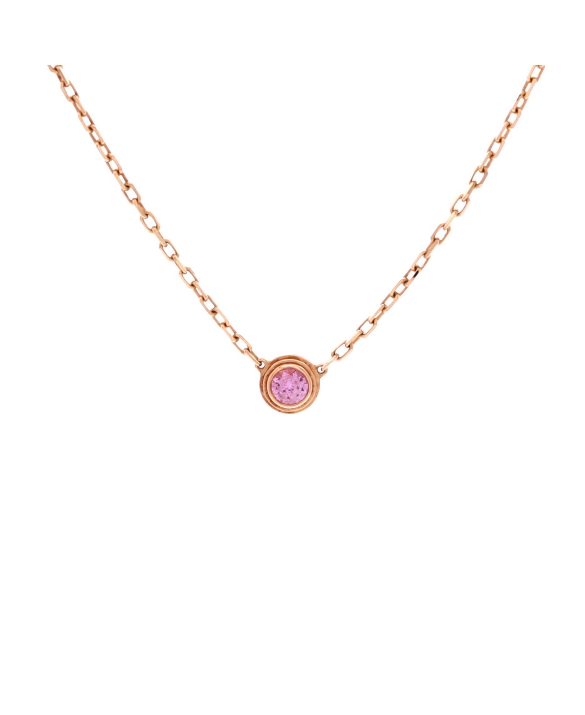 Click here for Pre-Owned Cartier DAmour 1 Pink Sapphire Necklace... prices