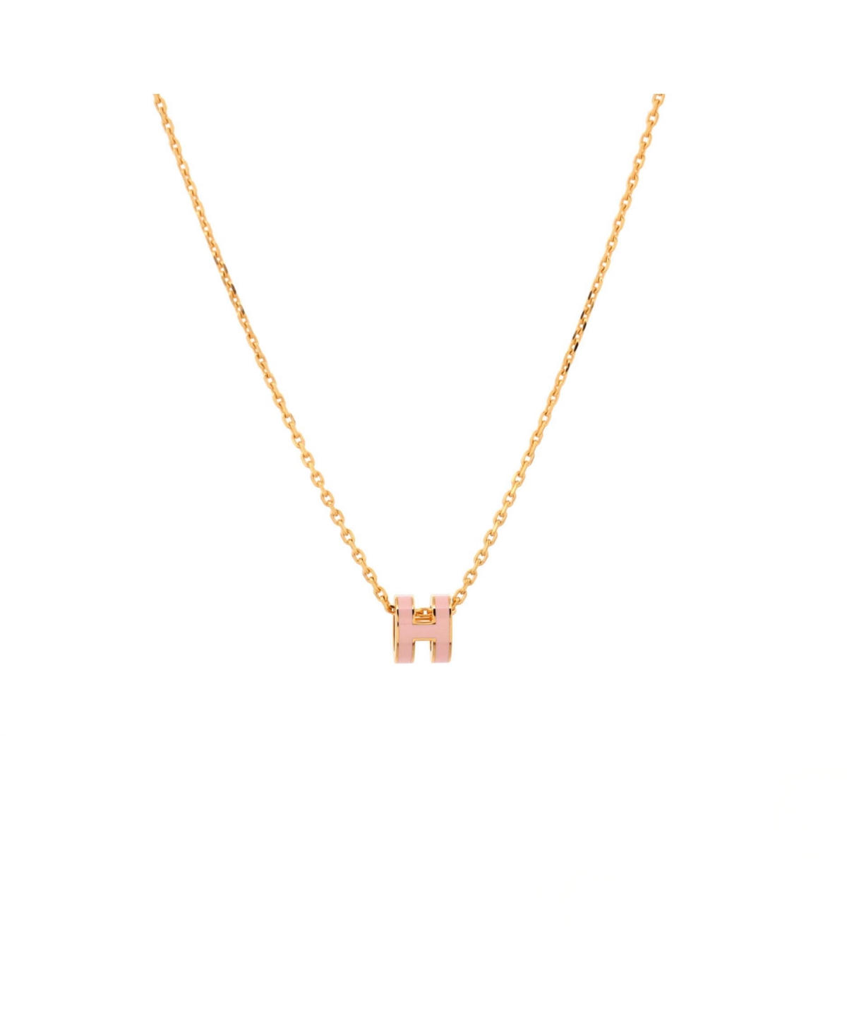 Click here for Pre-Owned HERMES Pop H Pendant Chain Necklace - En... prices