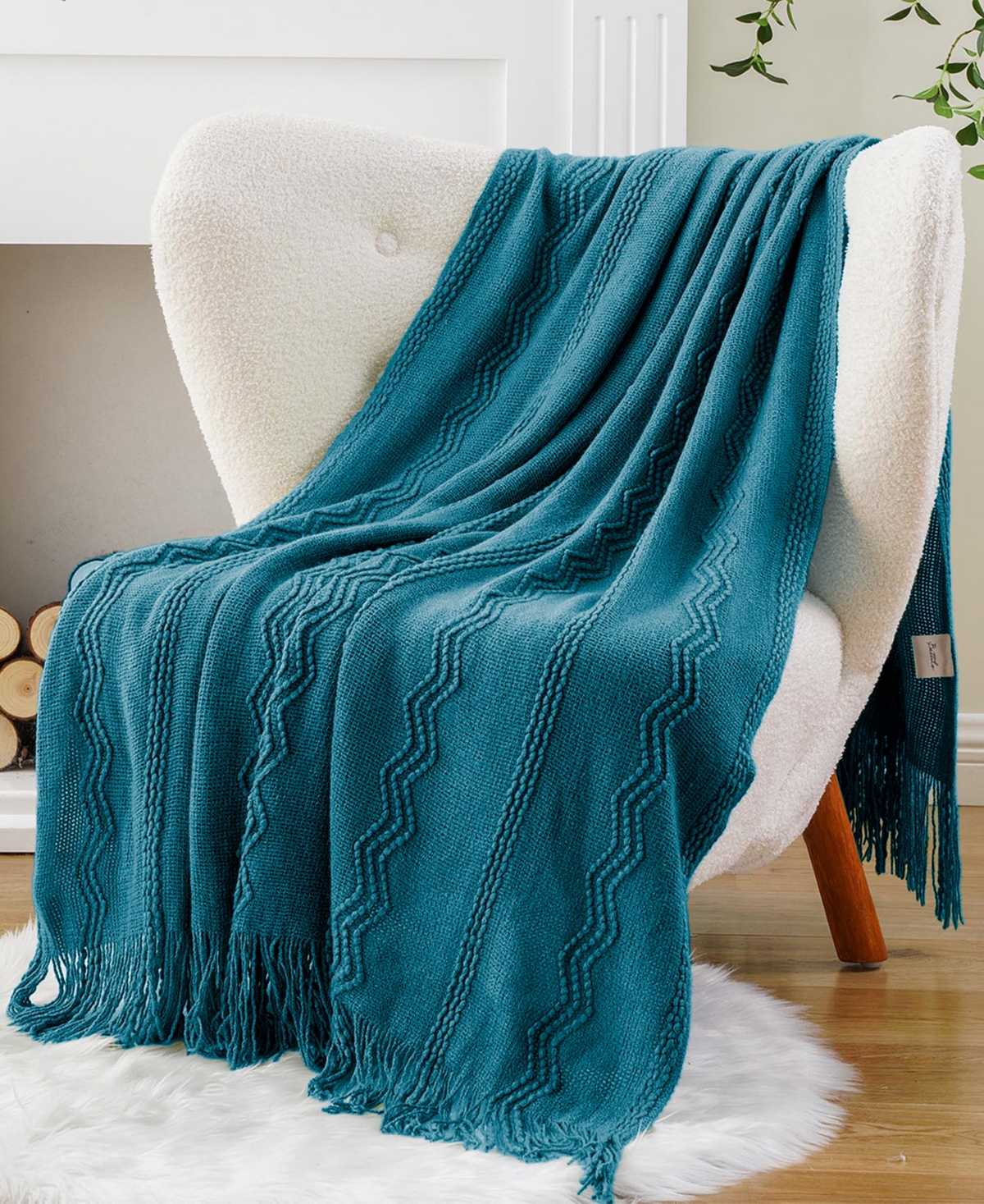 Click here for Battilo Texture Triple Zig-Zag Lightweight Throw... prices