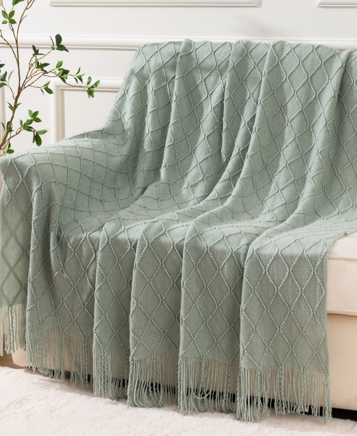 Click here for Battilo Texture Triple Zig-Zag Lightweight Throw... prices