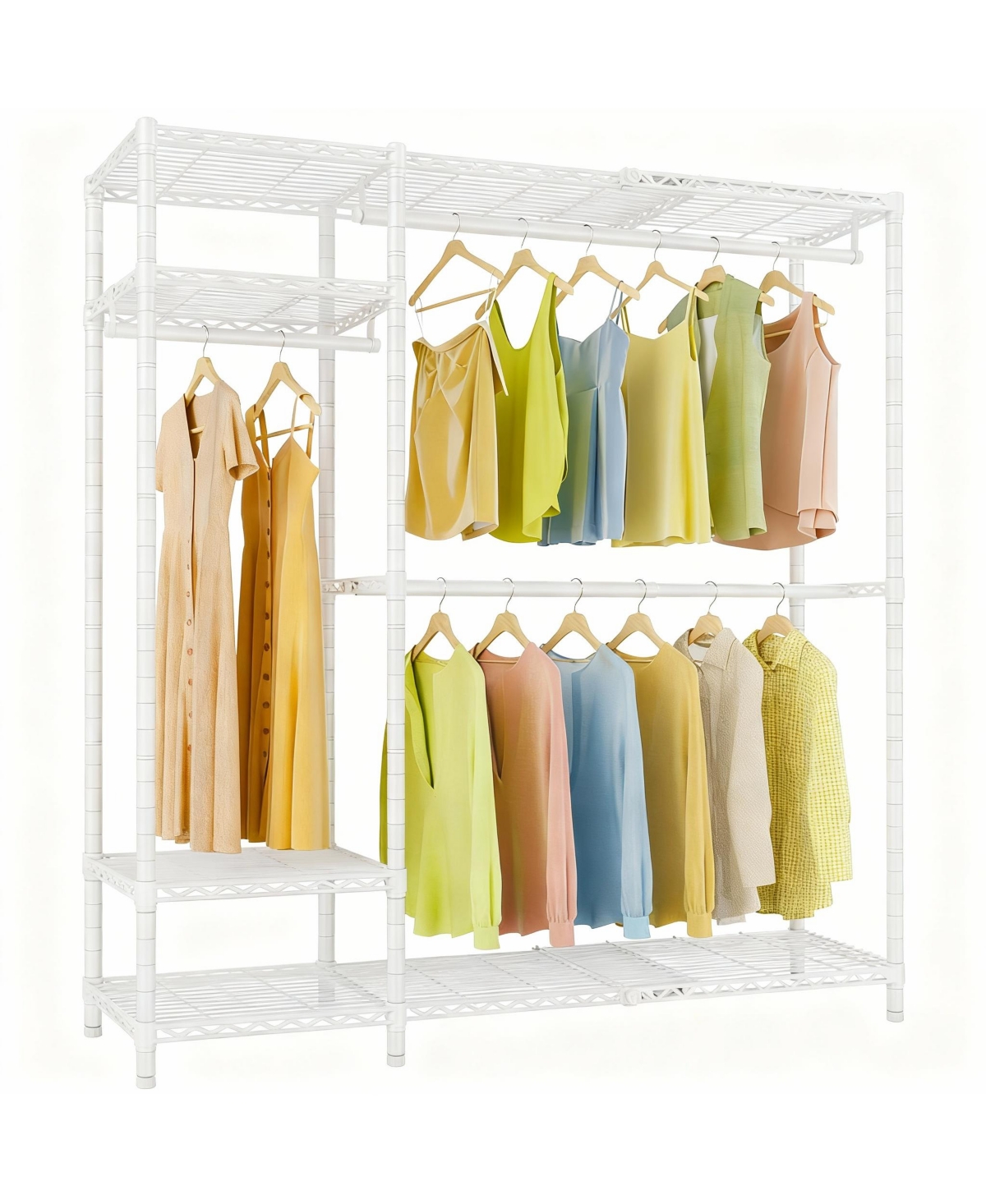 Click here for Yigii Adjustable Metal Garment Rack with Shelves a... prices