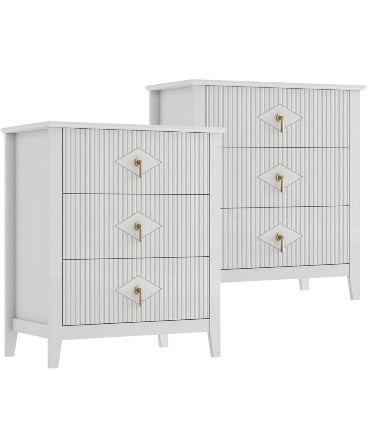 Click here for gaomon 2 Piece Fluted Nightstand Set  27.5" W... prices