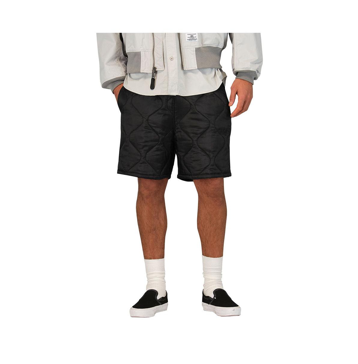 Click here for Alpha Industries Mens Relaxed Quilted Short - Blac... prices