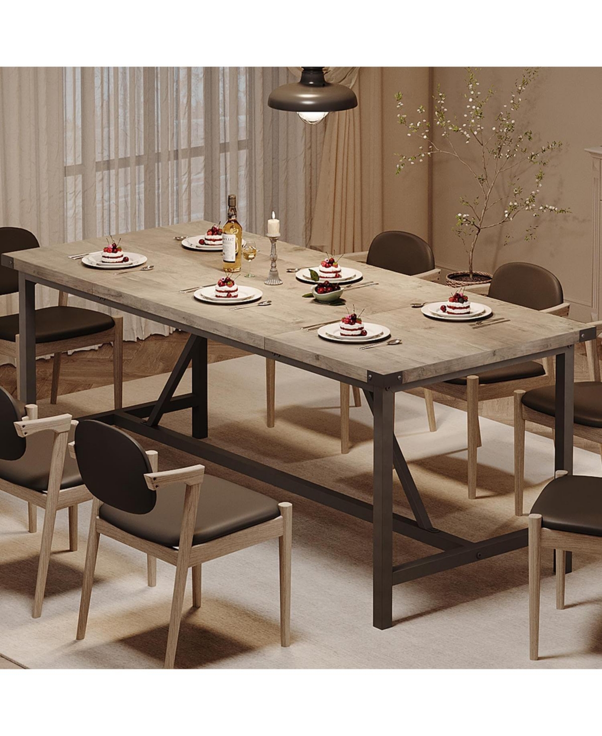 Click here for gaomon Rectangle Dining Table for 6-8 People  70.8... prices