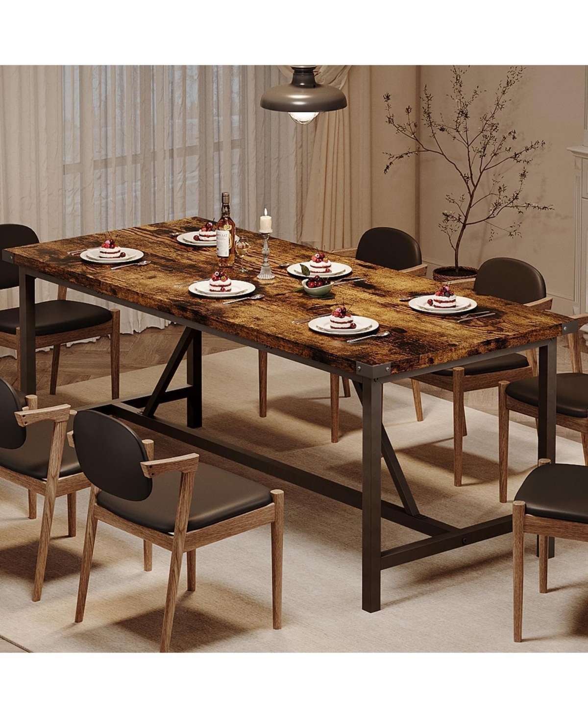 Click here for gaomon Rectangle Dining Table for 6-8 People  70.8... prices