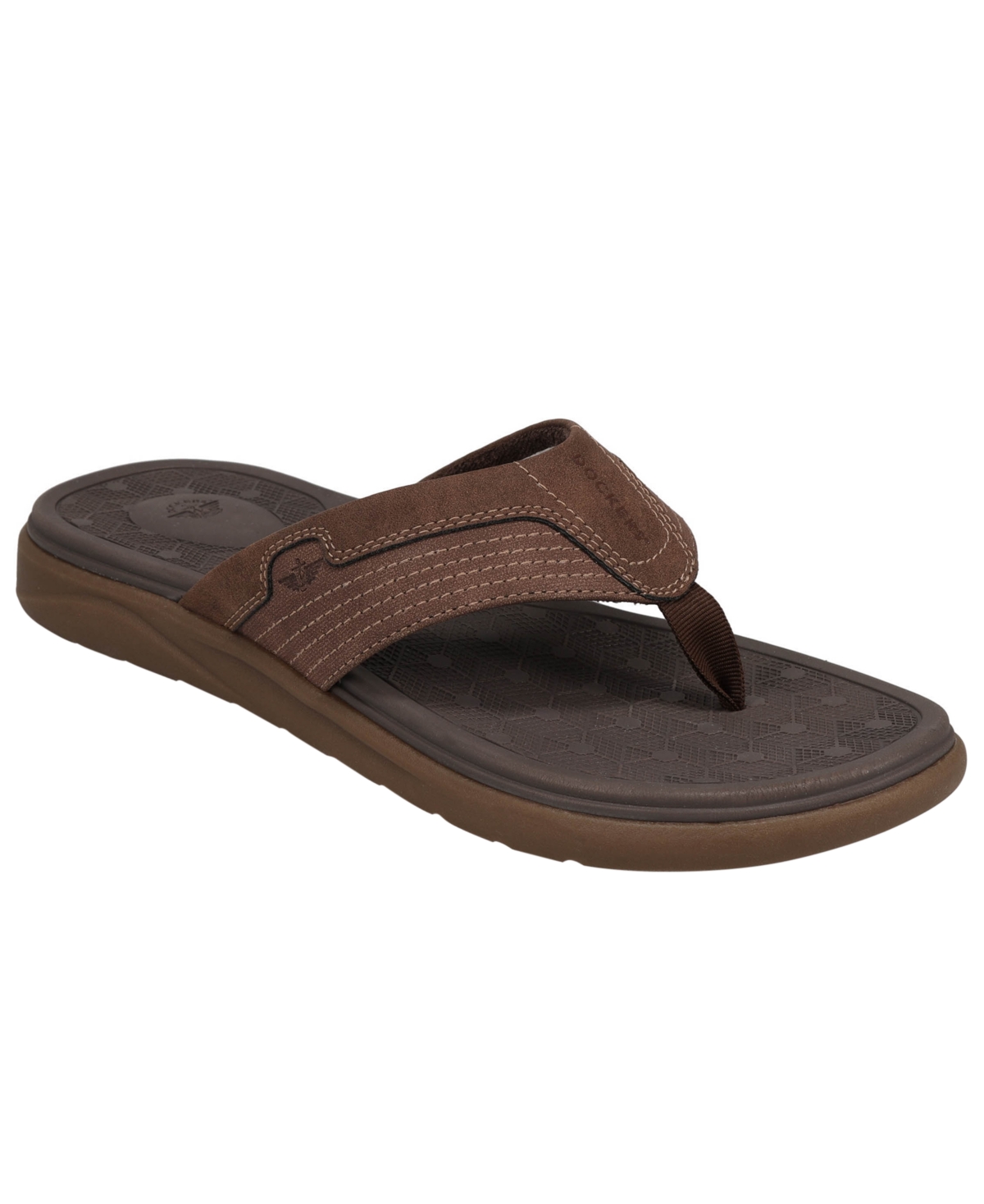 Click here for Dockers Mens Cabana Slip-On Thong Sandals - Dark B... prices