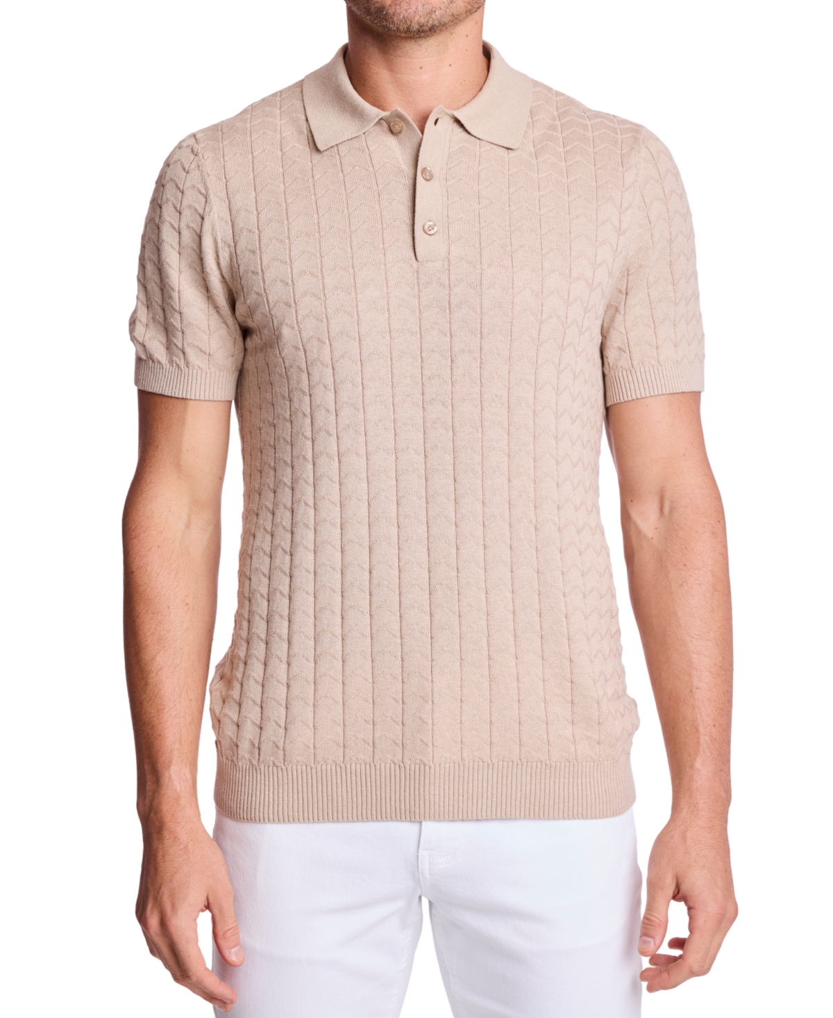 Click here for Paisley & Gray Mens Slim-Fit Polo Shirt - sandy oa... prices