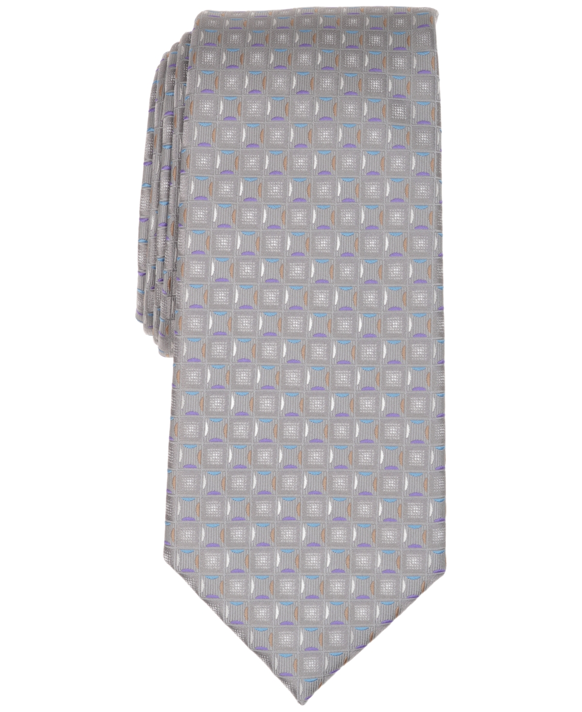 Click here for Perry Ellis Mens Geometric Pattern Tie - Silver prices
