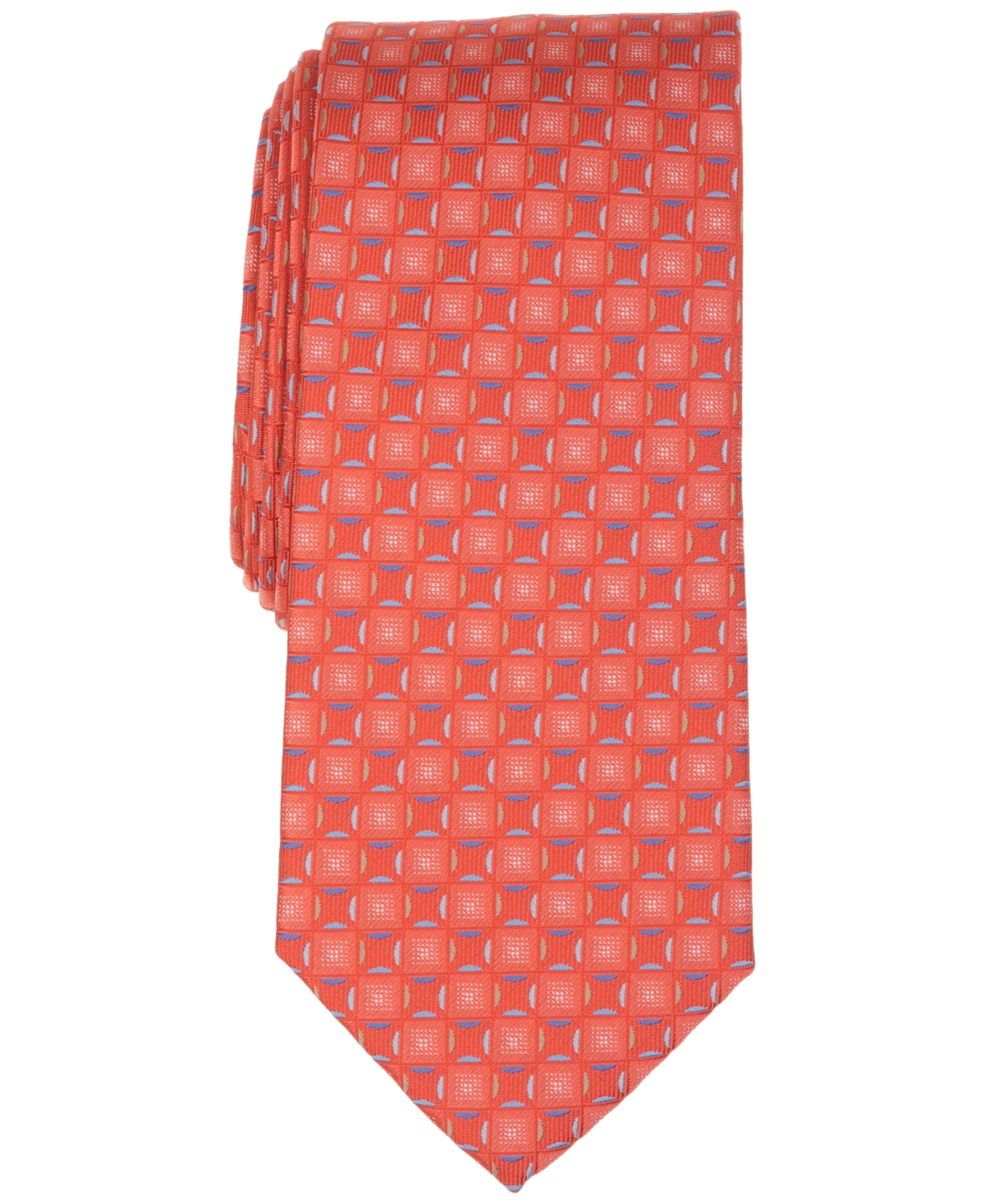 Click here for Perry Ellis Mens Geometric Pattern Tie - Orange prices