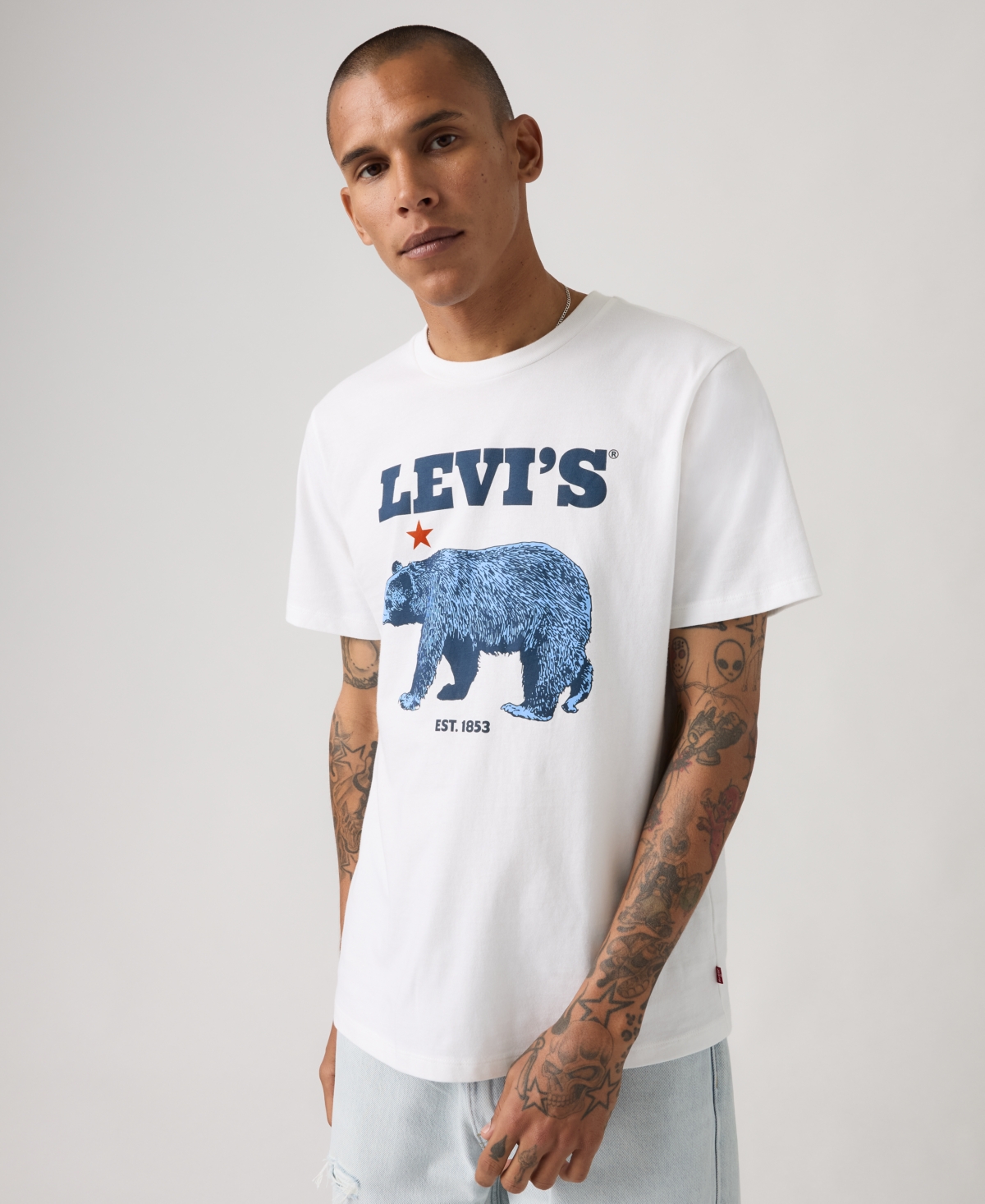 Click here for Levis Mens Short-Sleeve Graphic T-Shirt - Bear Whi... prices