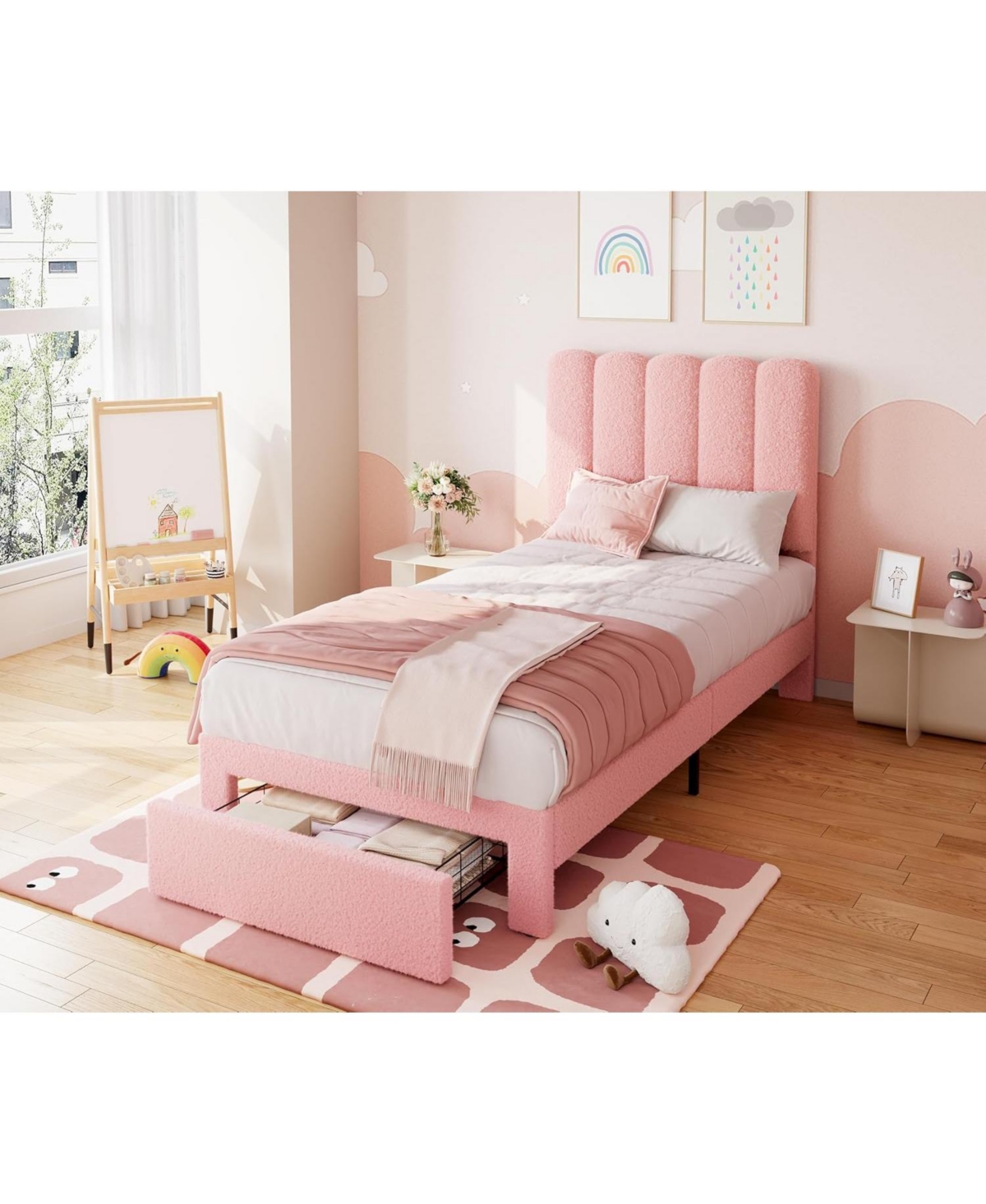 Click here for gaomon Bed Frame  Boucle Upholstered Platform Bed... prices