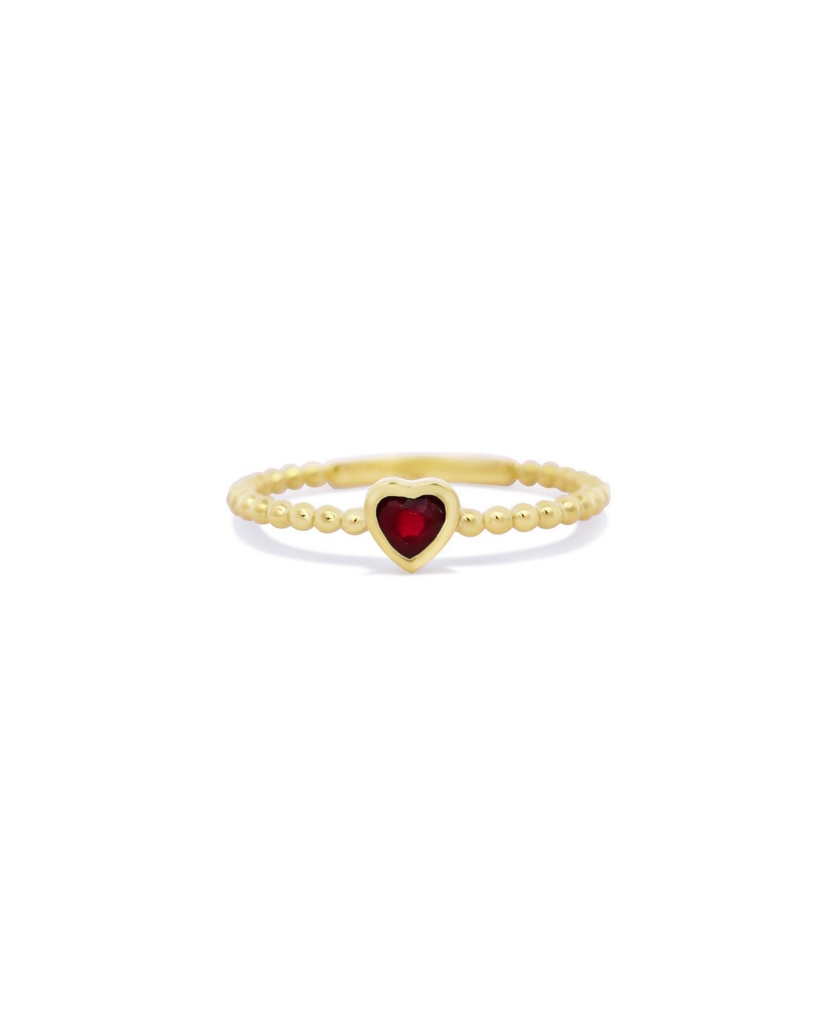 Click here for The Lovery Bezel Heart Ring 14K Gold - Ruby prices