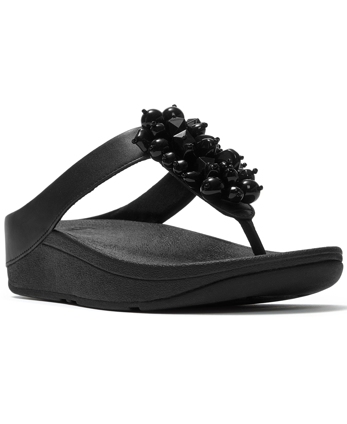 Click here for FitFlop Womens Fino Bead Cluster Toe Post Slip-On... prices