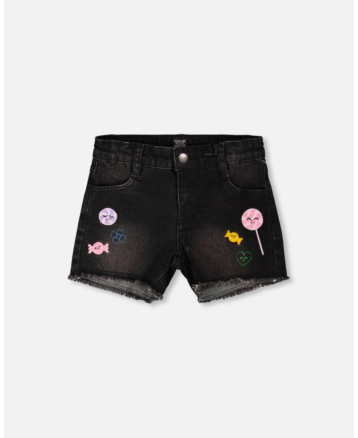 Click here for Deux par Deux Big Girls Black Denim Shorts with Em... prices