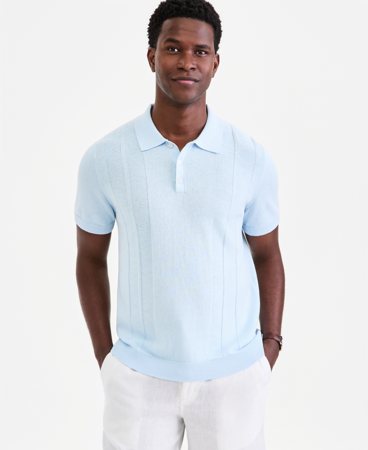 Click here for Club Room Mens Short-Sleeve Linen and Cotton Engin... prices