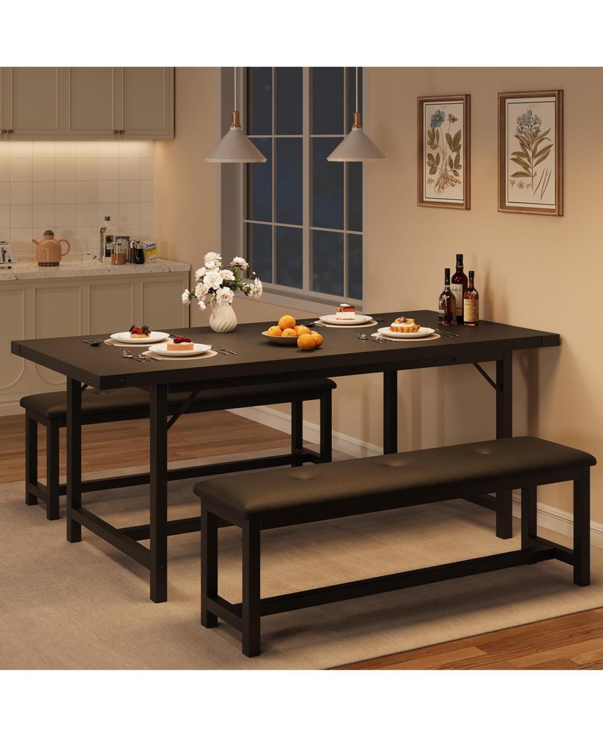 Click here for Draft - gaomon Dining Table Set for 4-6 63 Inch Ex... prices