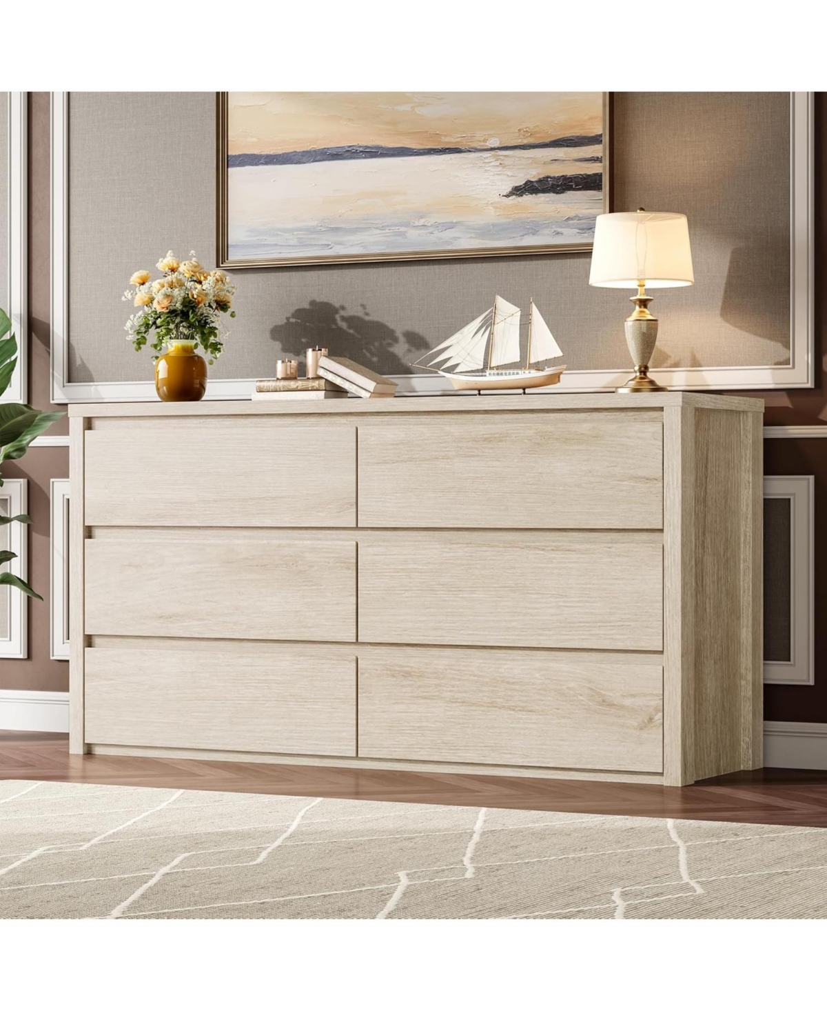 Click here for gaomon 6 Drawer Dresser for Bedroom  Wide Handle-F... prices
