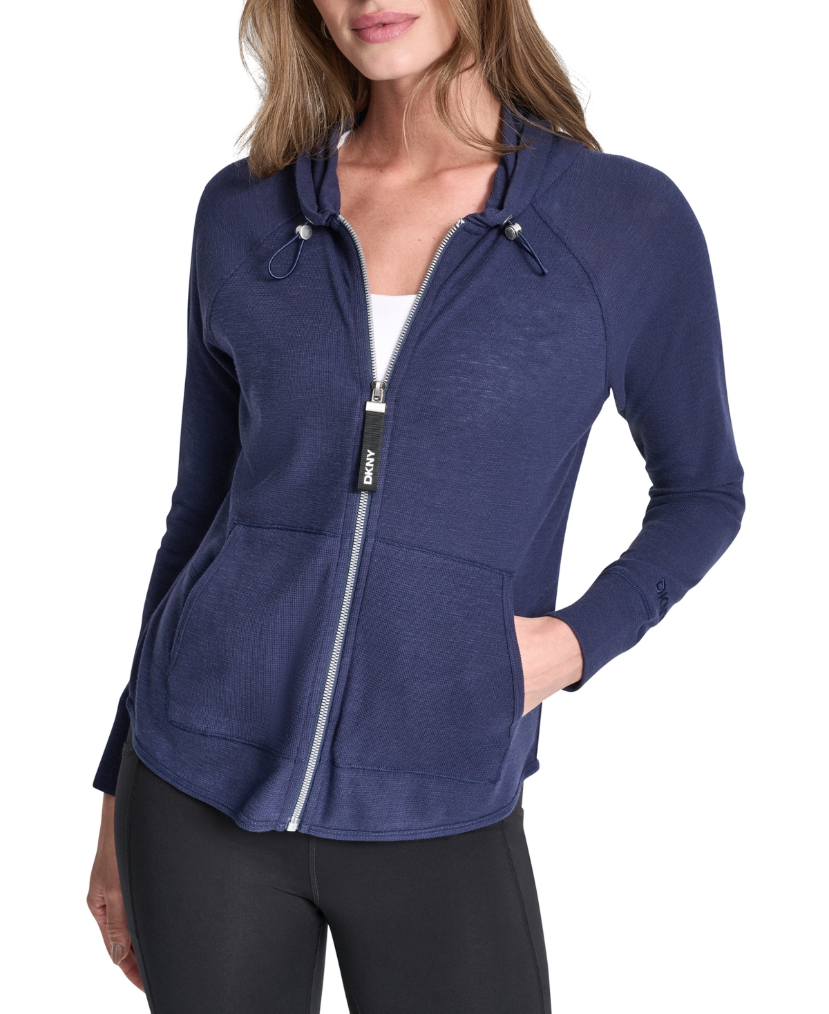 Click here for Dkny Womens Sport Zip-Front Hoodie Jacket - Peacoa... prices