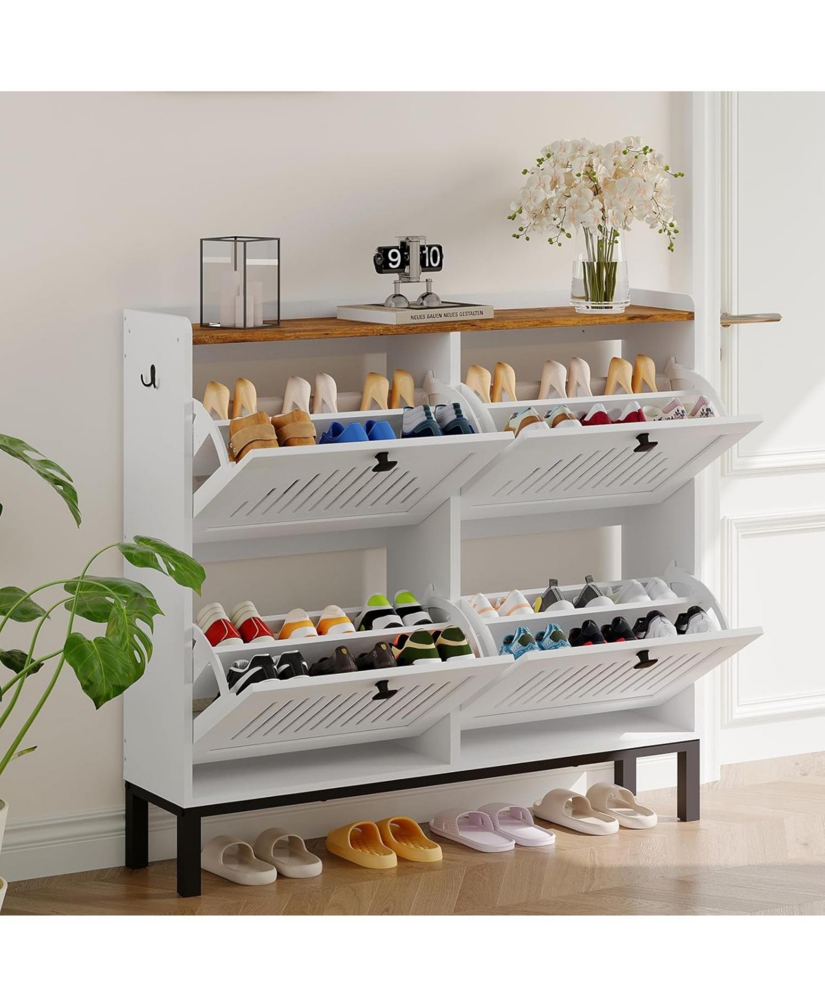 Click here for gaomon Shoe Storage Cabinet with 4 Flip Drawers  S... prices