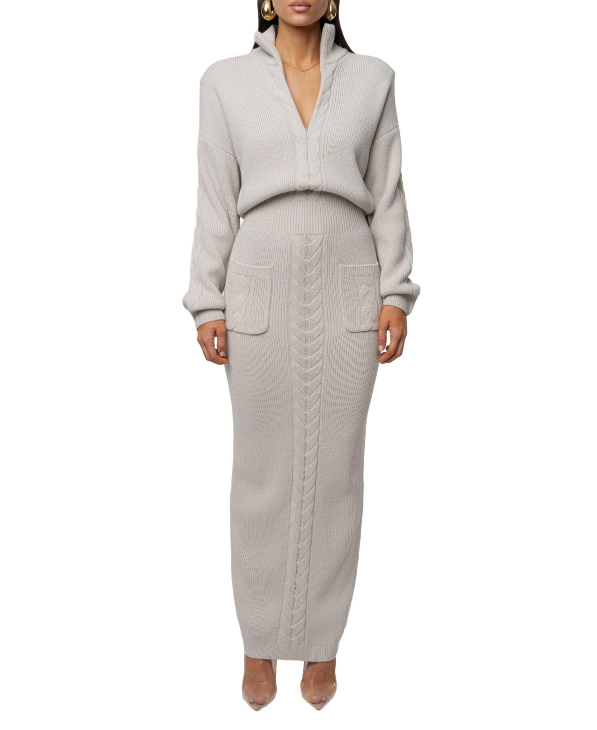 Click here for Jluxlabel Womens Cozy Intentions Ribbed Dress - Be... prices