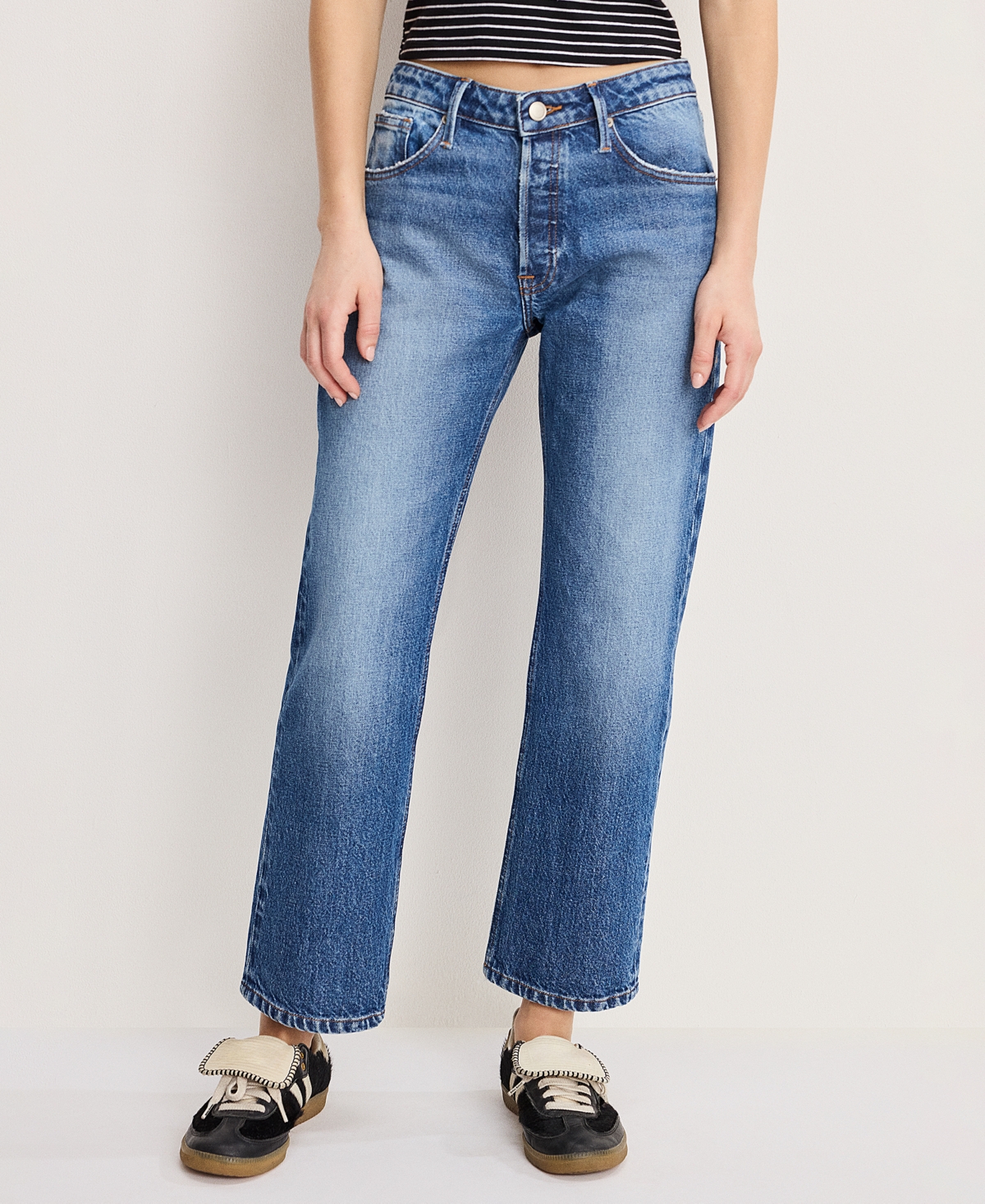 Click here for Good American Womens Straight Ankle Jeans - Indigo... prices