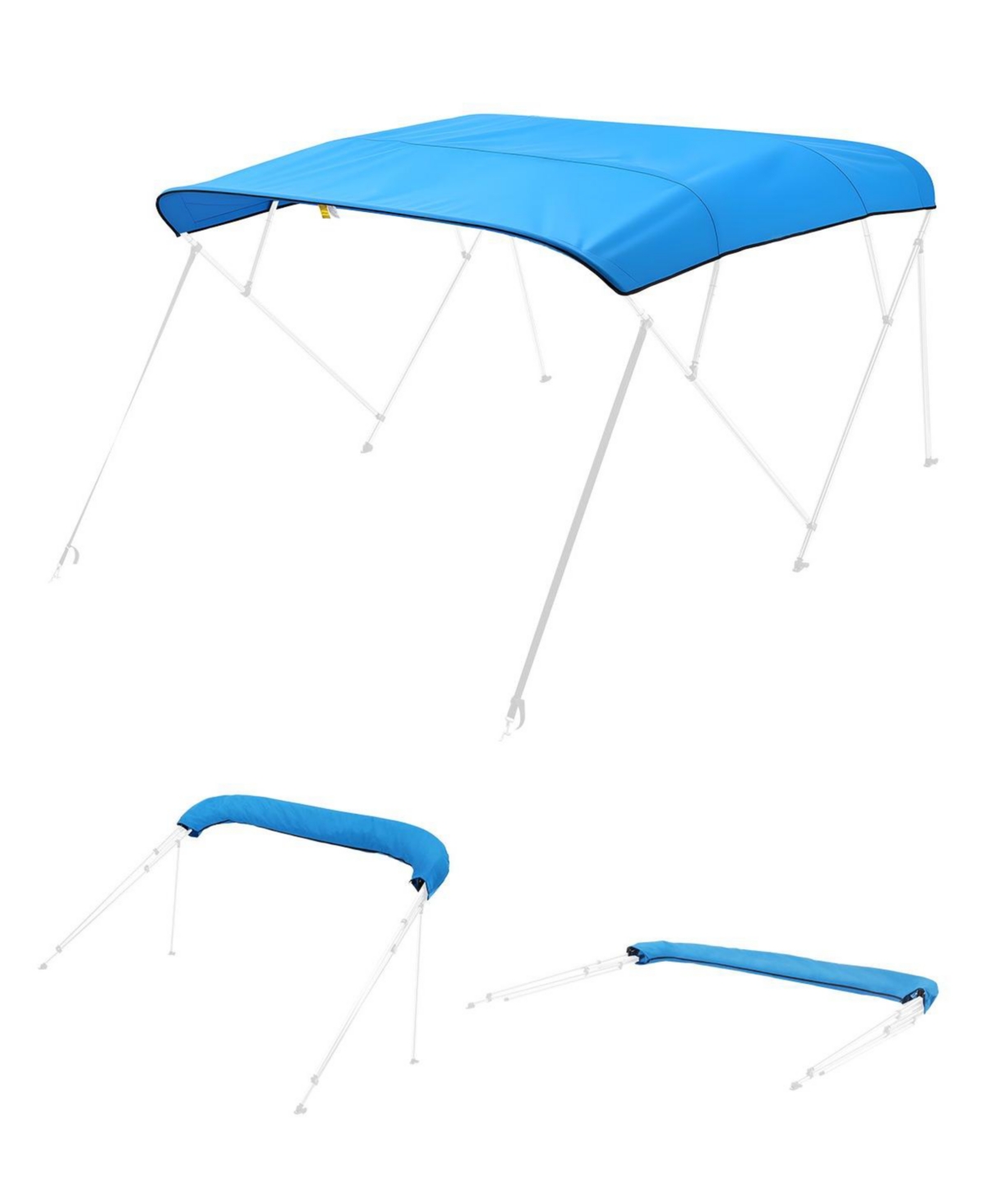 Click here for Mecale 4 Bow Boat Bimini Top  600D Polyester Water... prices