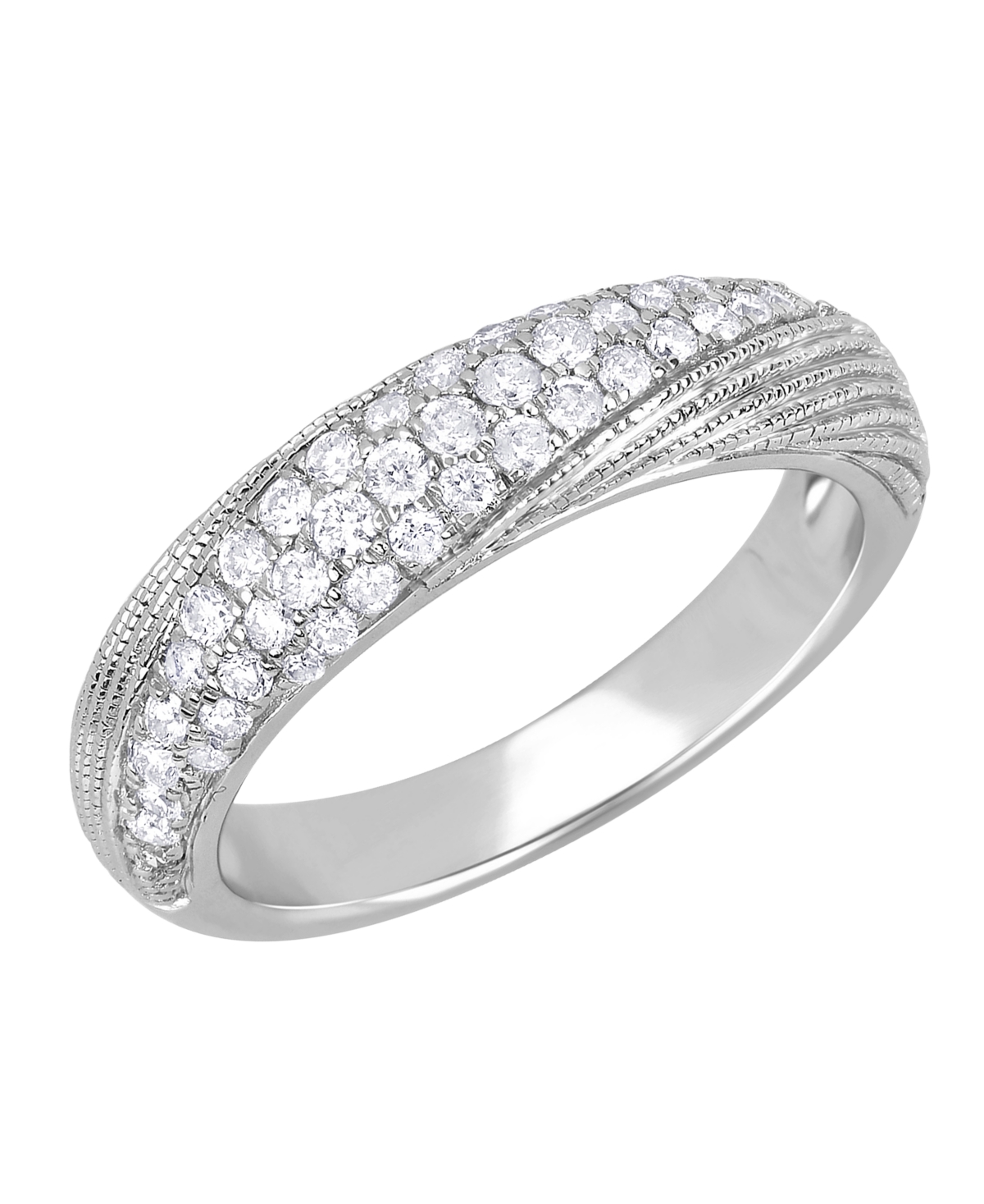 Click here for Macys Diamond Ring (1/2 ct. t.w.) in Sterling Silv... prices