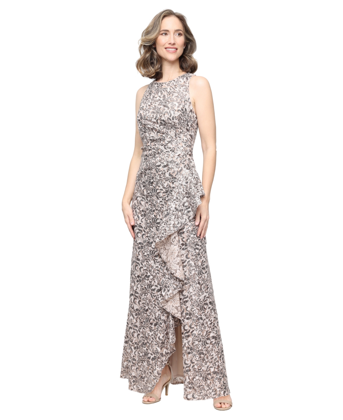 Click here for Alex Evenings Petite Sleeveless Corded Ball Gown -... prices