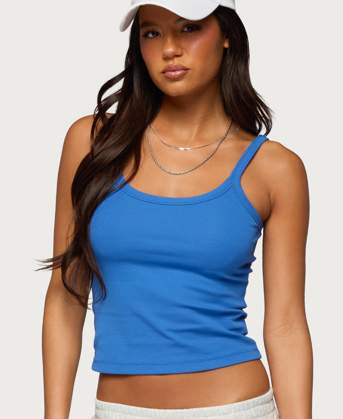 Click here for Edikted Womens Basic Babe Tank Top - Blue prices