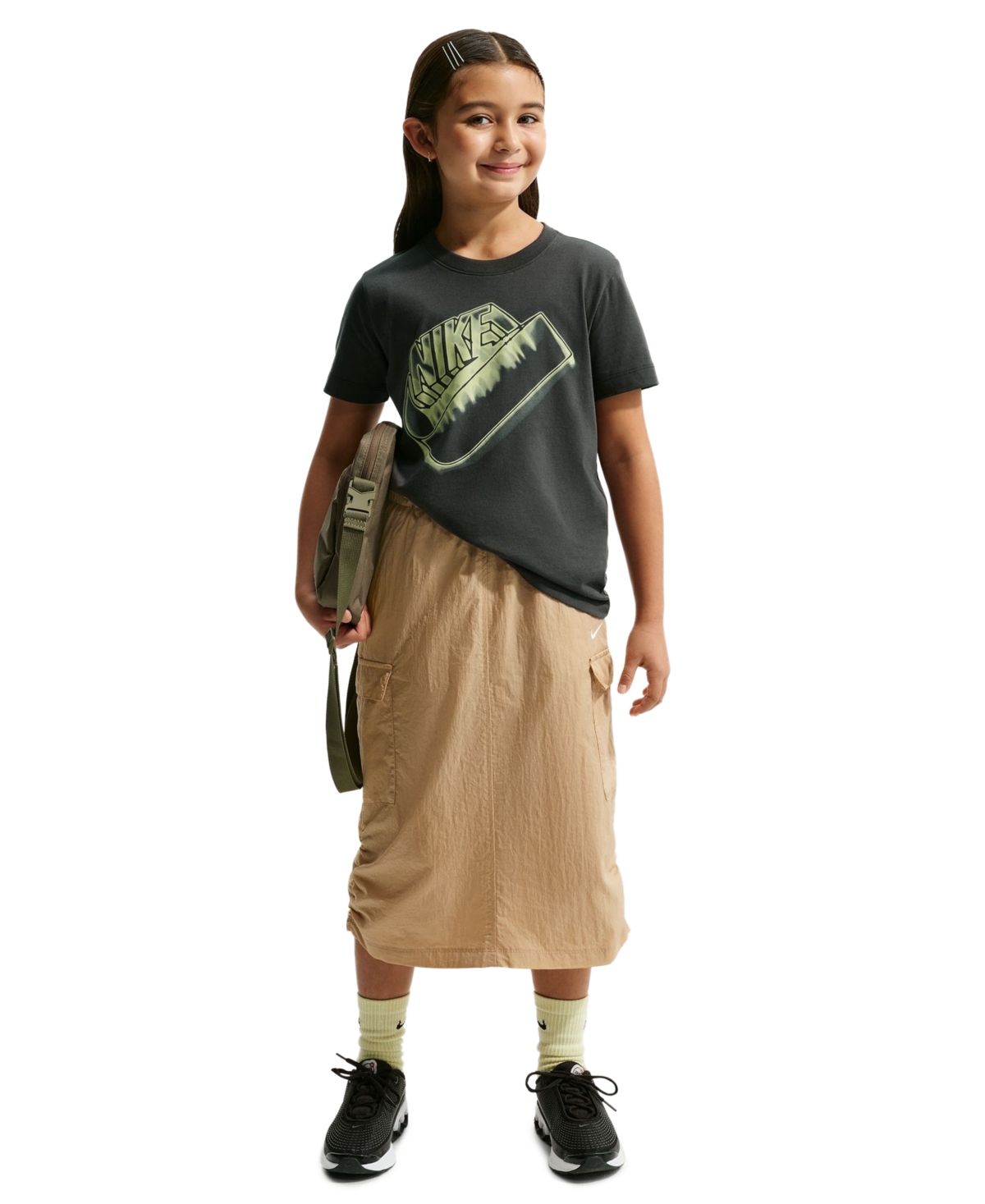 Click here for Nike Girls 8-20 Short-Sleeve T-Shirt - Anthracite prices