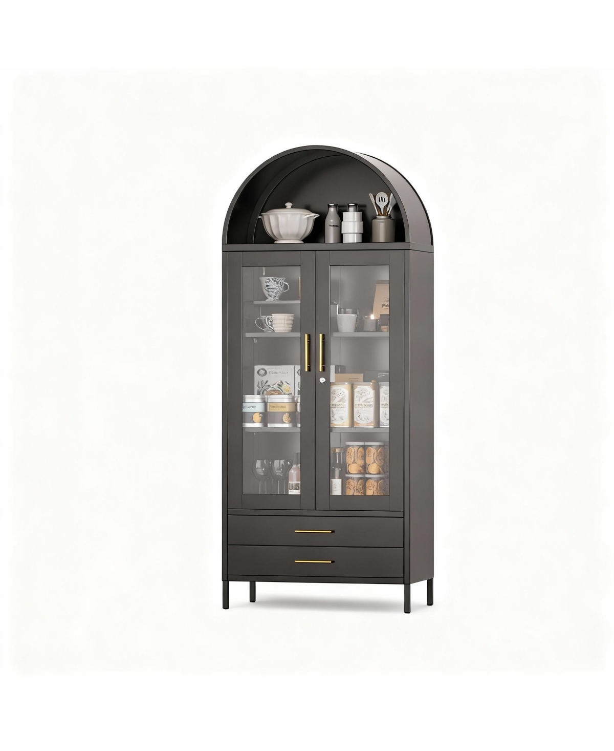 Click here for Yigii Stylish Metal Arched Bookshelf Cabinet for H... prices