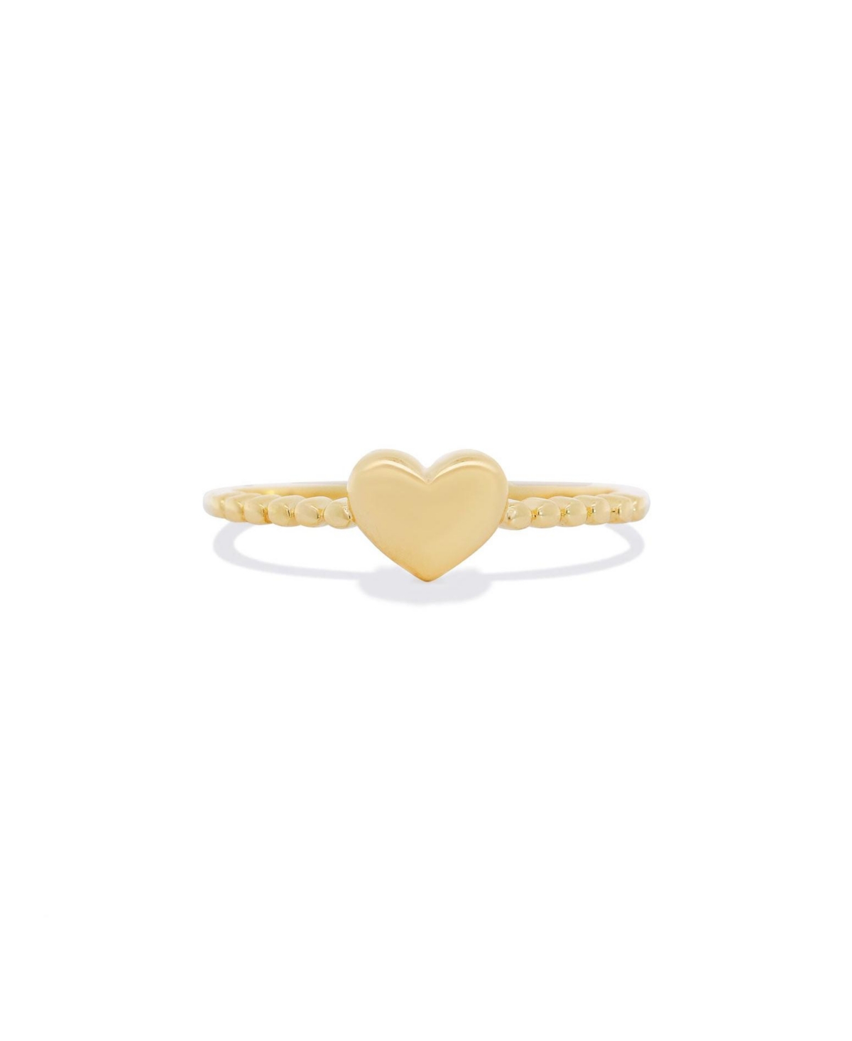 Click here for The Lovery Gold Beaded Heart Ring - Yellow gold prices
