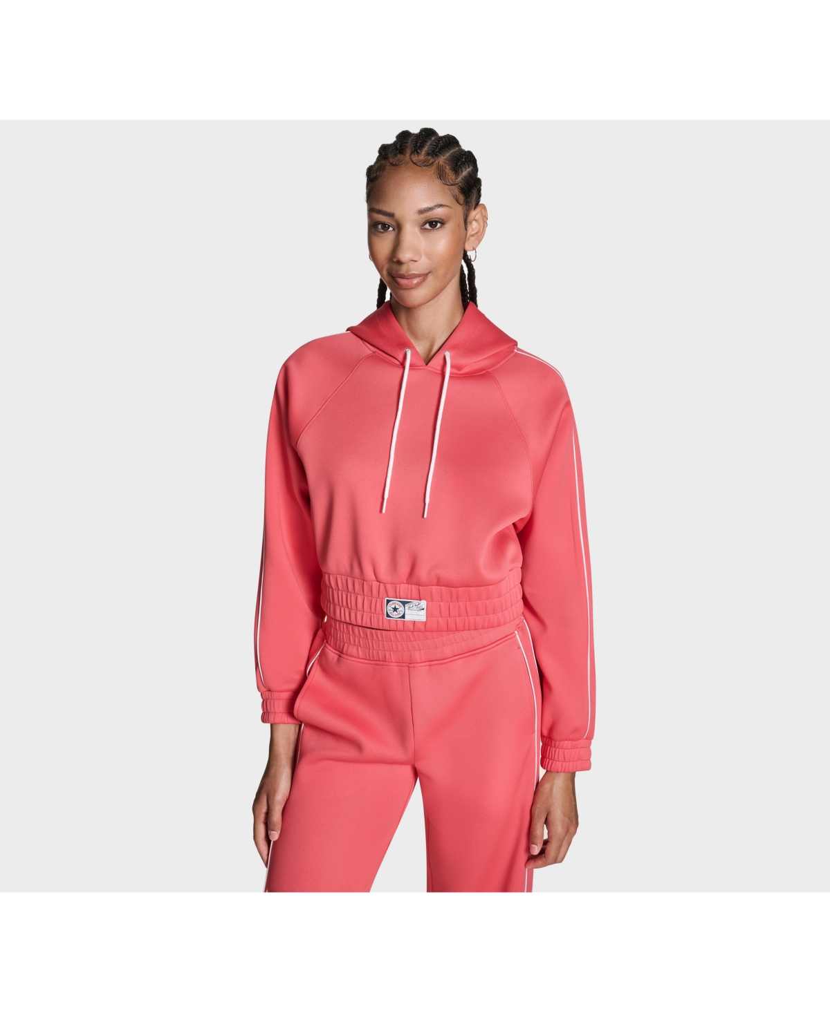 Click here for Converse Womens Knock Out Hoodie - Cherry balm prices