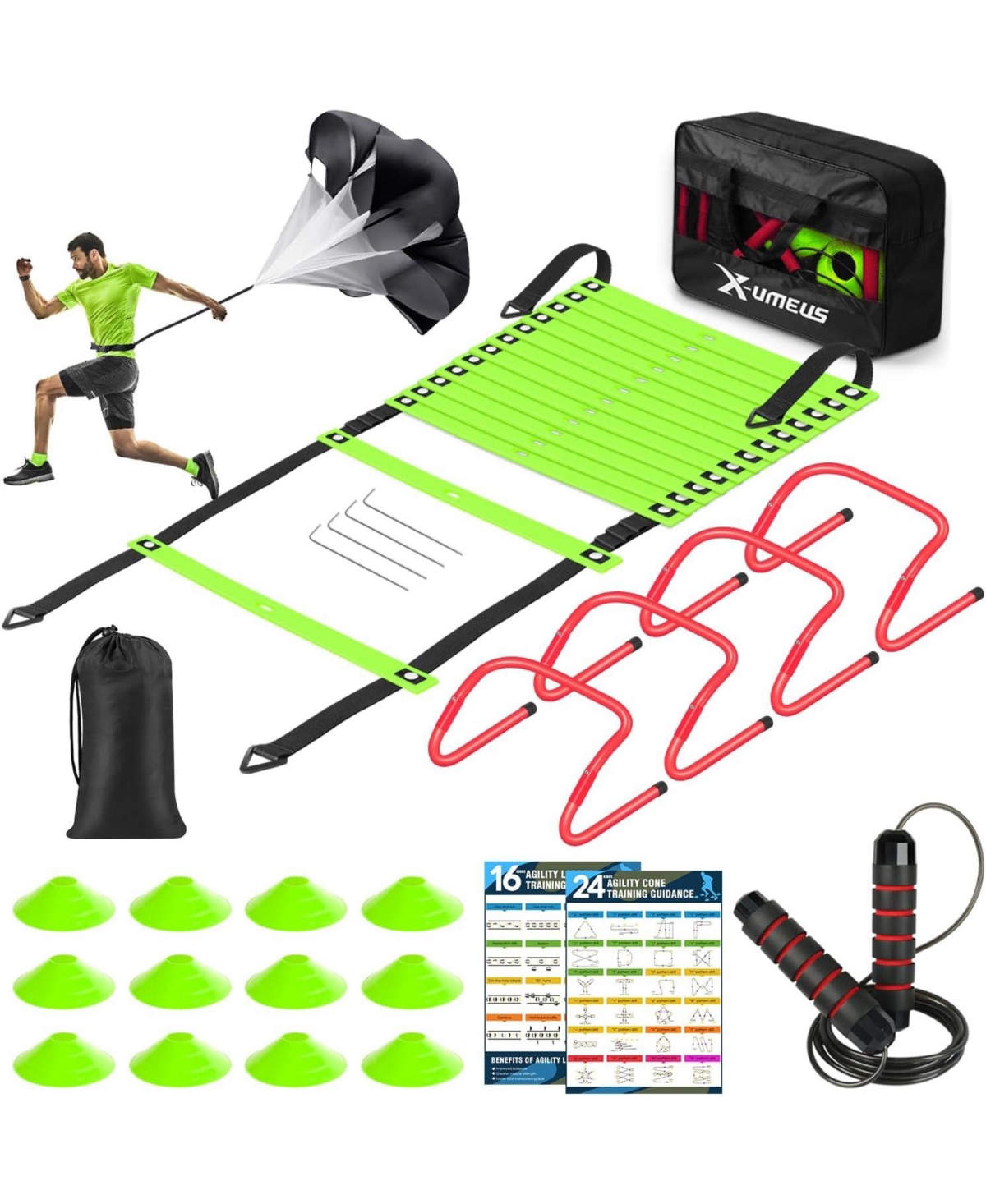 Click here for X-umeus 20ft Agility Ladder Training Set with 12 C... prices