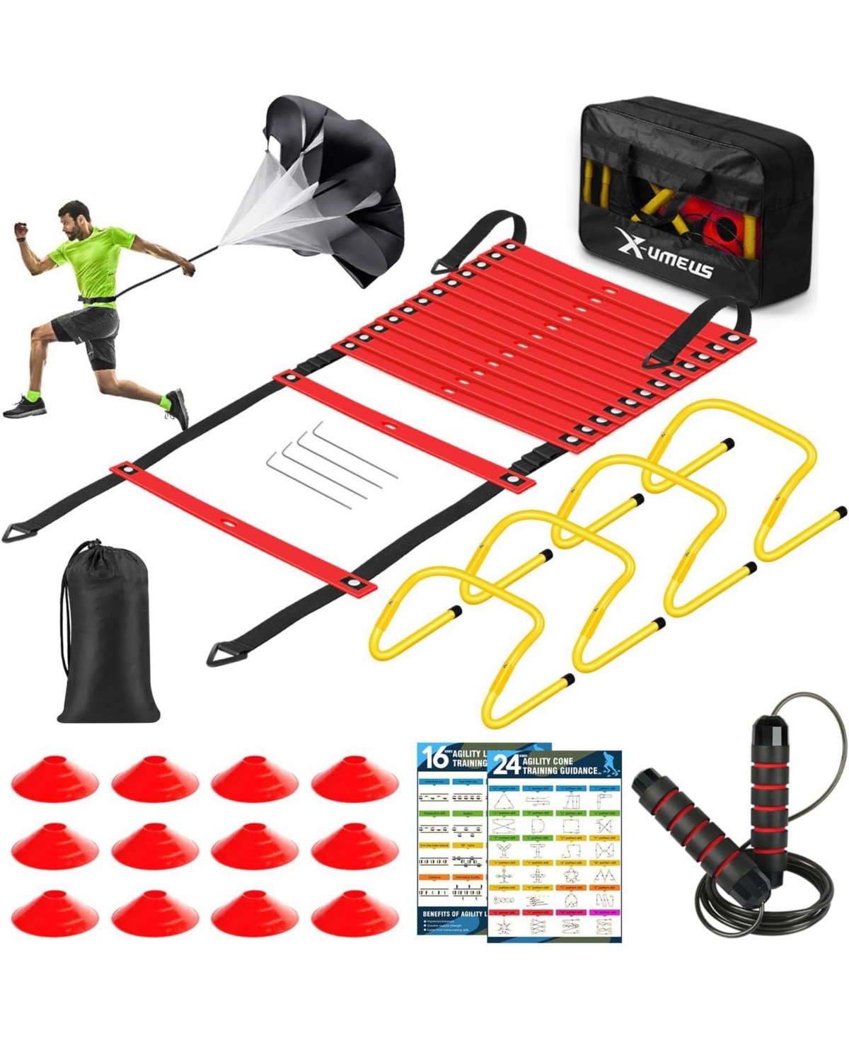 Click here for X-umeus 20ft Agility Ladder Training Set with 12 C... prices