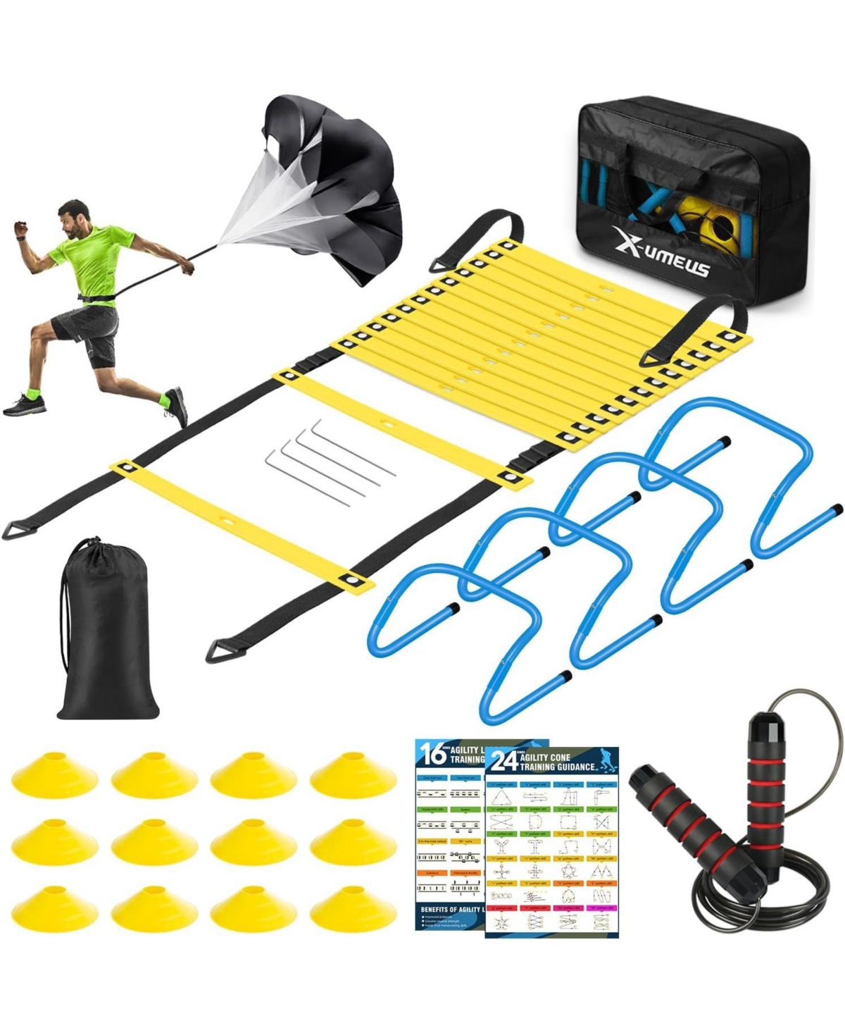 Click here for X-umeus 20ft Agility Ladder Training Set with 12 C... prices