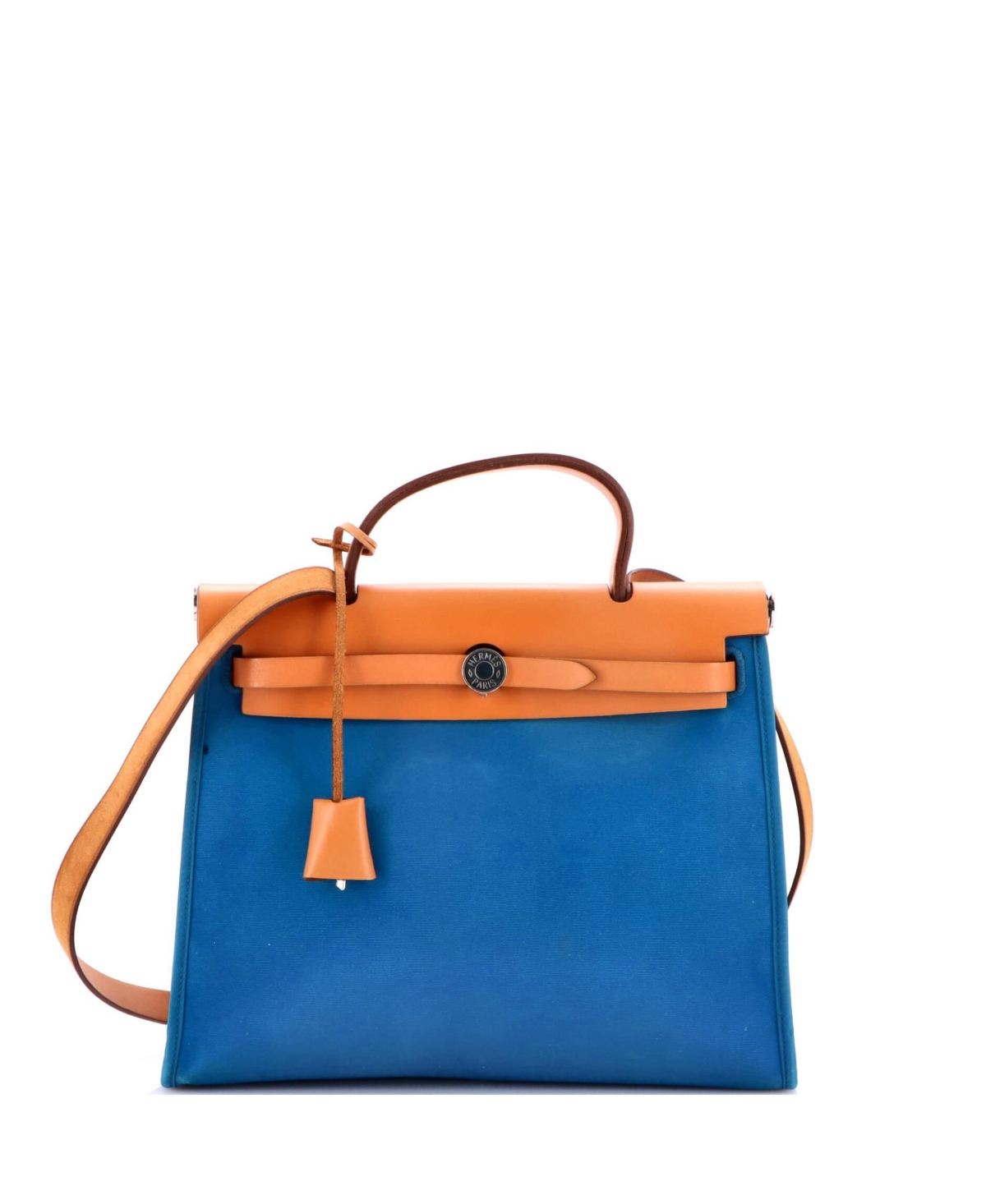 Click here for Pre-Owned HERMES 31 Herbag Zip Leather and Toile -... prices