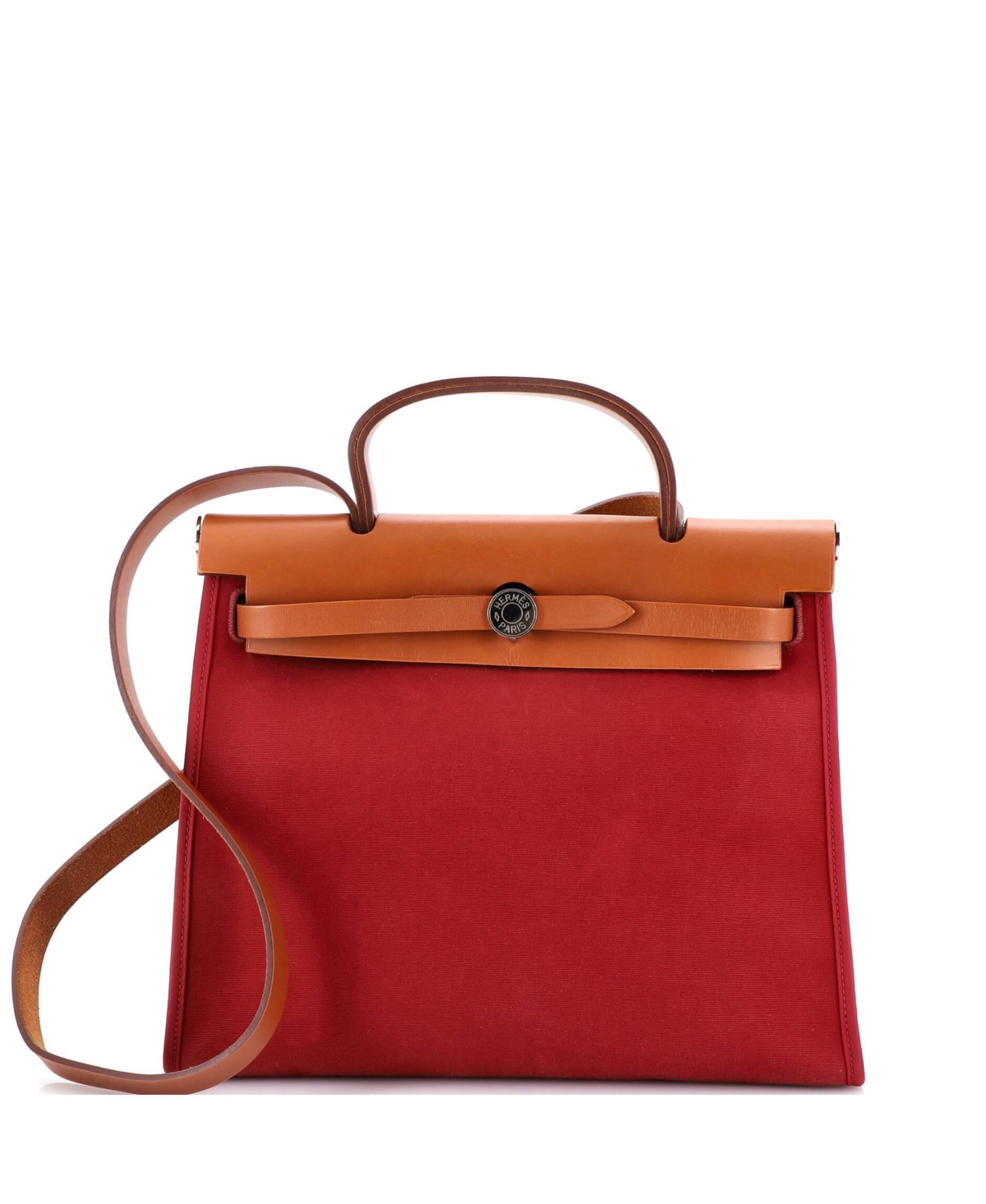 Click here for Pre-Owned HERMES 31 Herbag Zip Leather and Toile -... prices