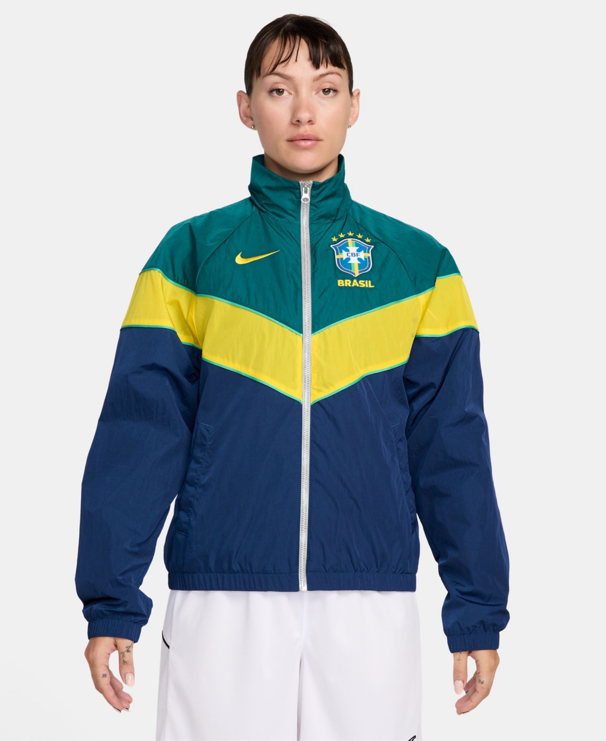 Click here for Nike Womens Brazil Windrunner Jacket - Coastal Blu... prices
