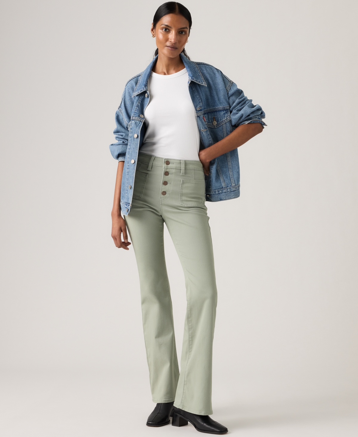 Click here for Levis Womens 726 Patch Pocket High Rise Slim Fit F... prices